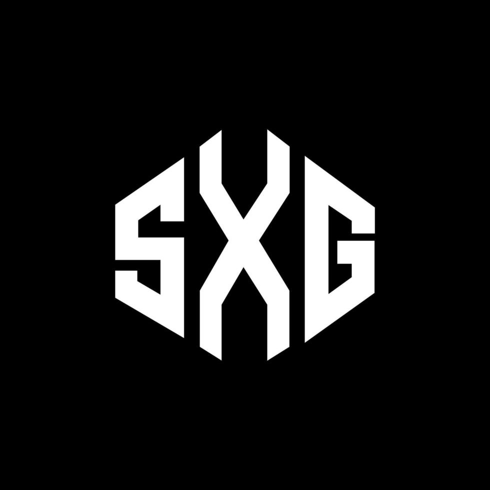 diseño de logotipo de letra sxg con forma de polígono. diseño de logotipo en forma de cubo y ...