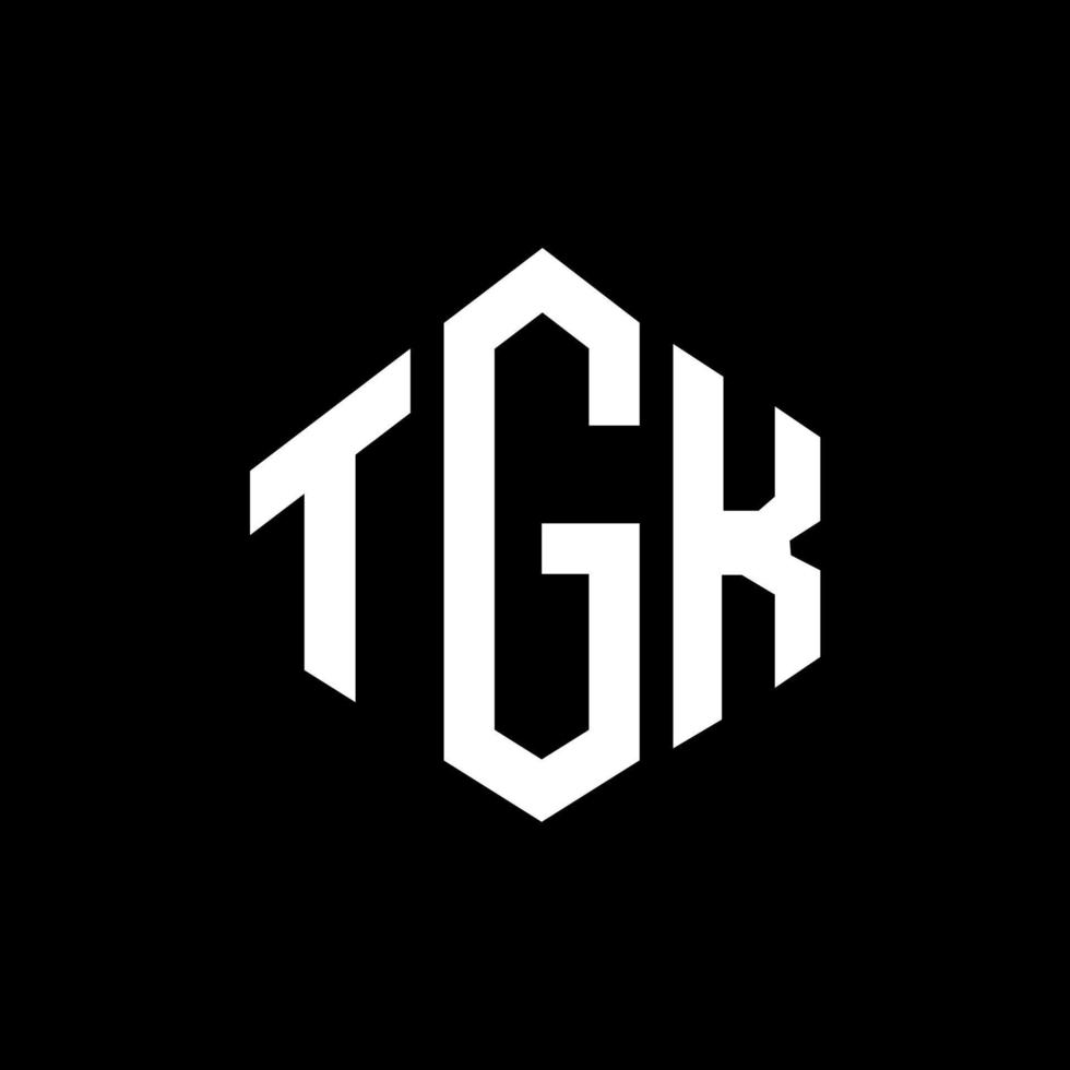 TGK letter logo design with polygon shape. TGK polygon and cube shape logo design. TGK hexagon ...