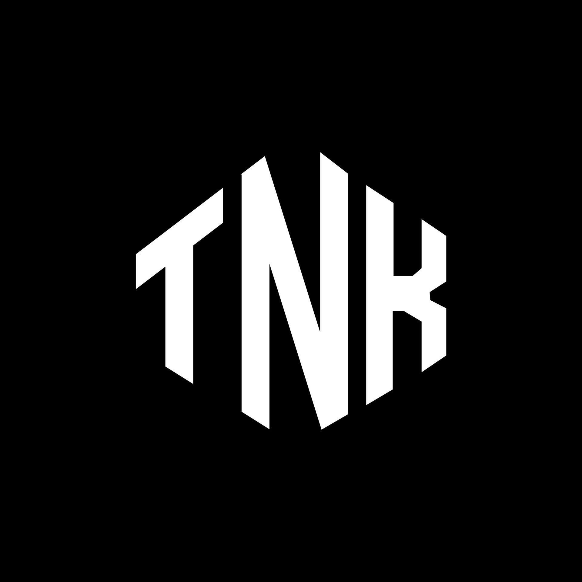 Tnk Letter Logo Design With Polygon Shape Tnk Polygon And Cube Shape