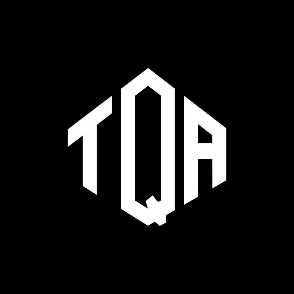 diseño de logotipo de letra tqa con forma de polígono. diseño de logotipo en forma de cubo y ...