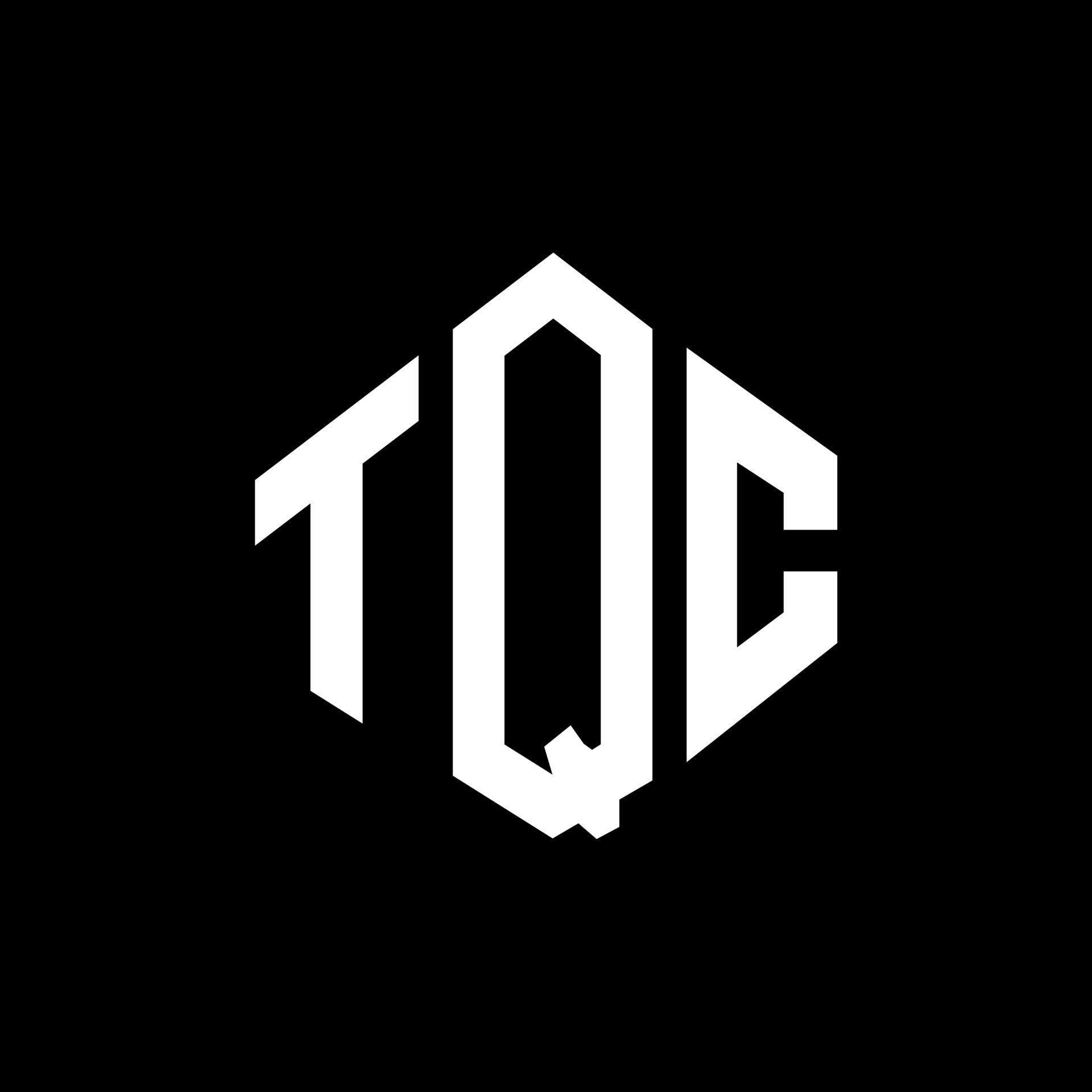 diseño de logotipo de letra tqc con forma de polígono. diseño de logotipo en forma de cubo y ...