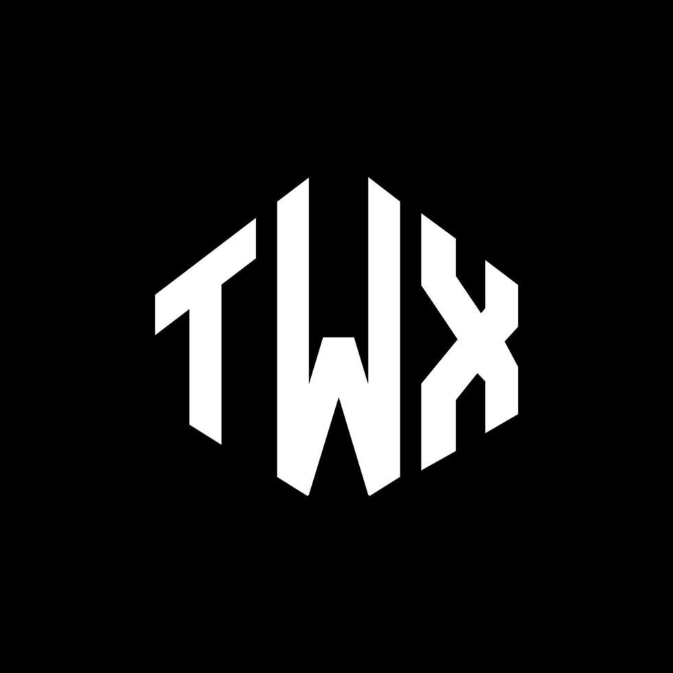TWX letter logo design with polygon shape. TWX polygon and cube shape logo design. TWX hexagon ...