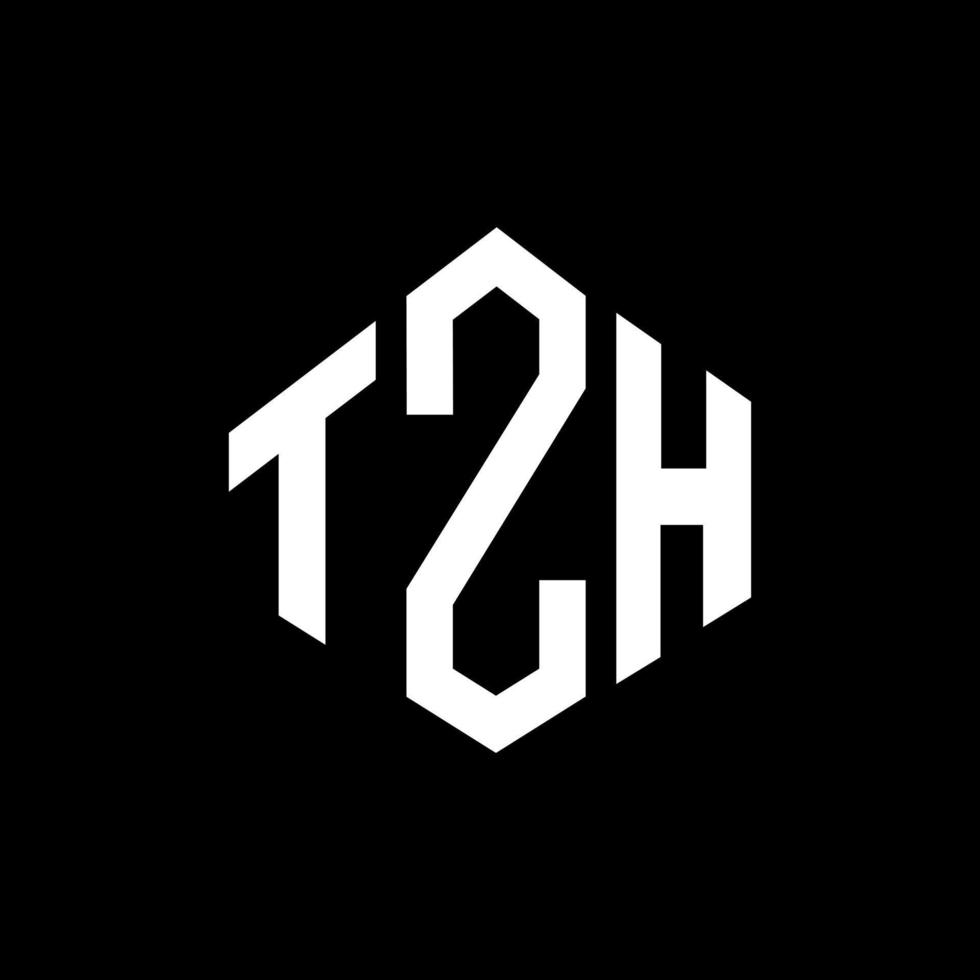 TZH letter logo design with polygon shape. TZH polygon and cube shape logo design. TZH hexagon ...