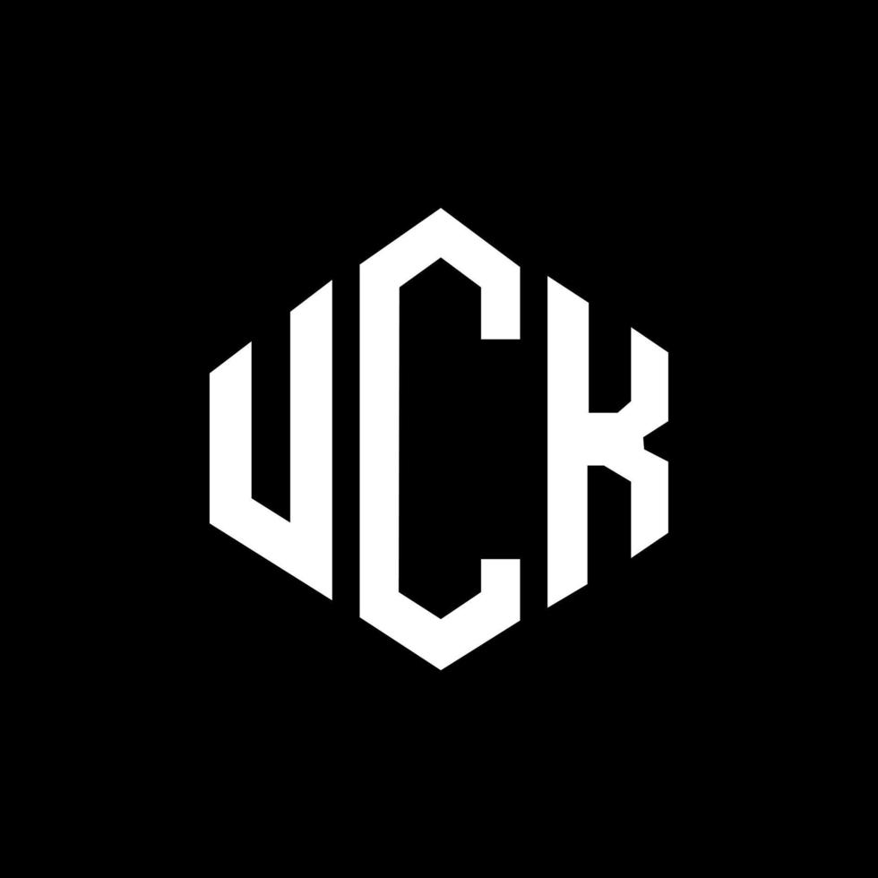 UCK letter logo design with polygon shape. UCK polygon and cube shape logo design. UCK hexagon ...