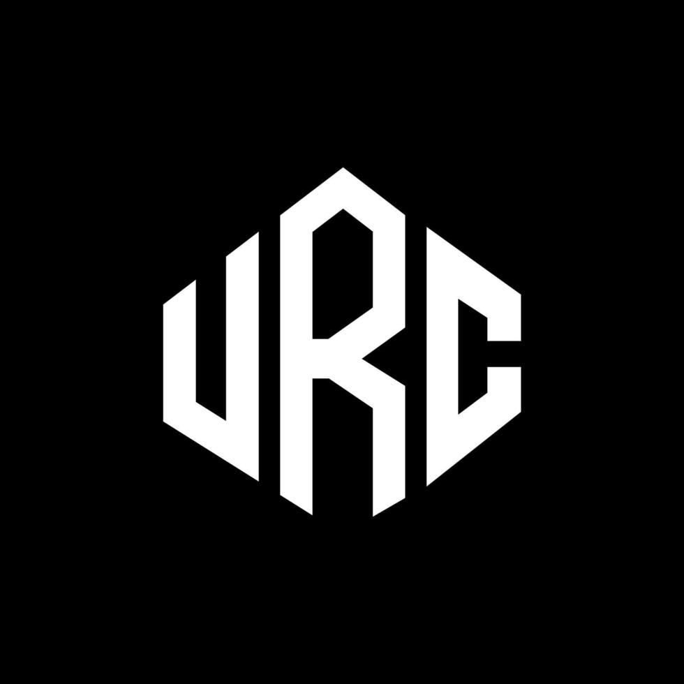 URC letter logo design with polygon shape. URC polygon and cube shape logo design. URC hexagon ...