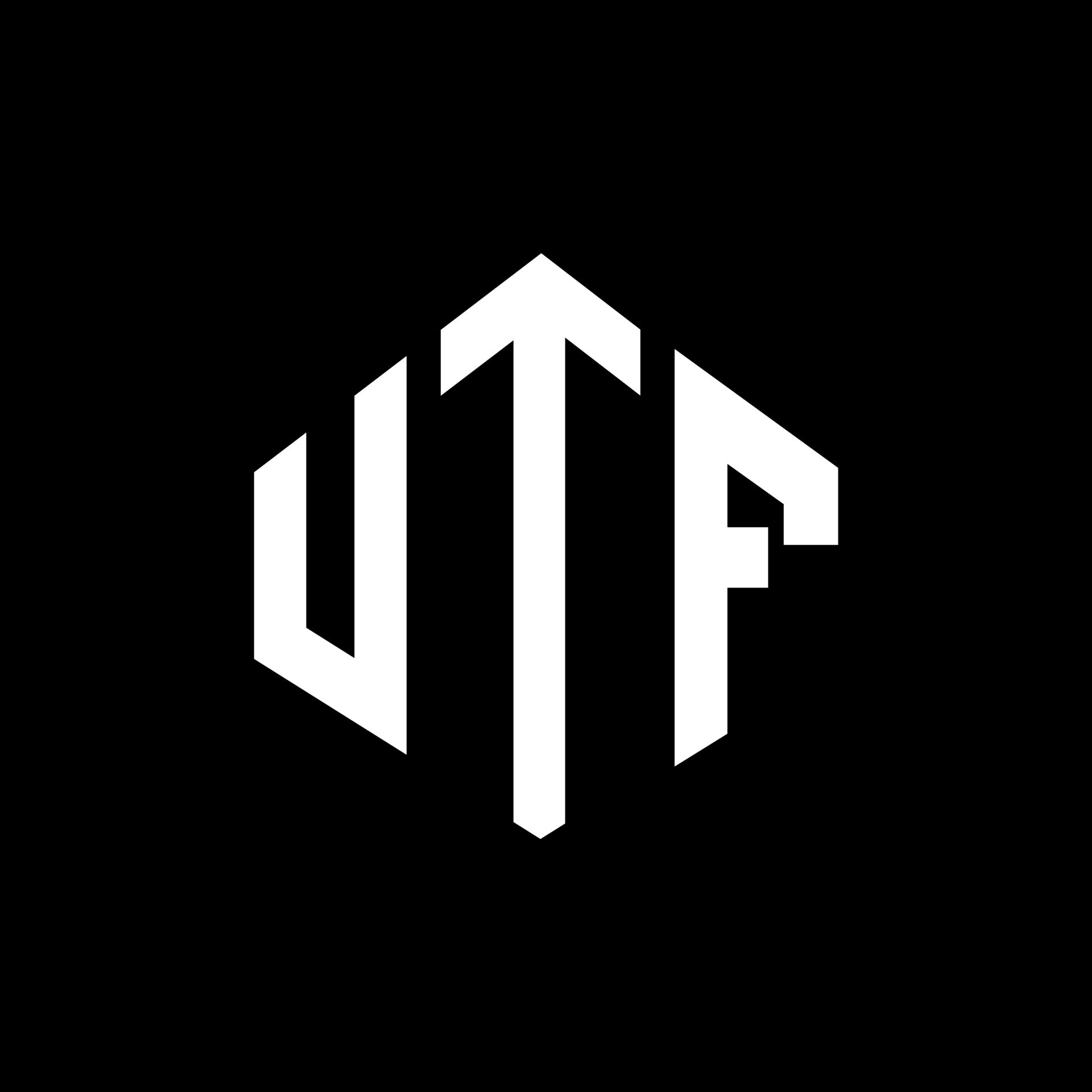 Utf Letter Logo Design With Polygon Shape Utf Polygon And Cube Shape