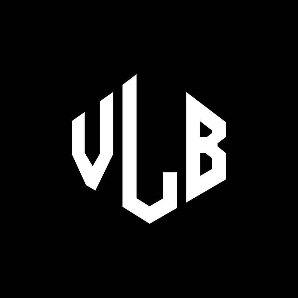 diseño de logotipo de letra vlb con forma de polígono. diseño de logotipo de forma de cubo y ...