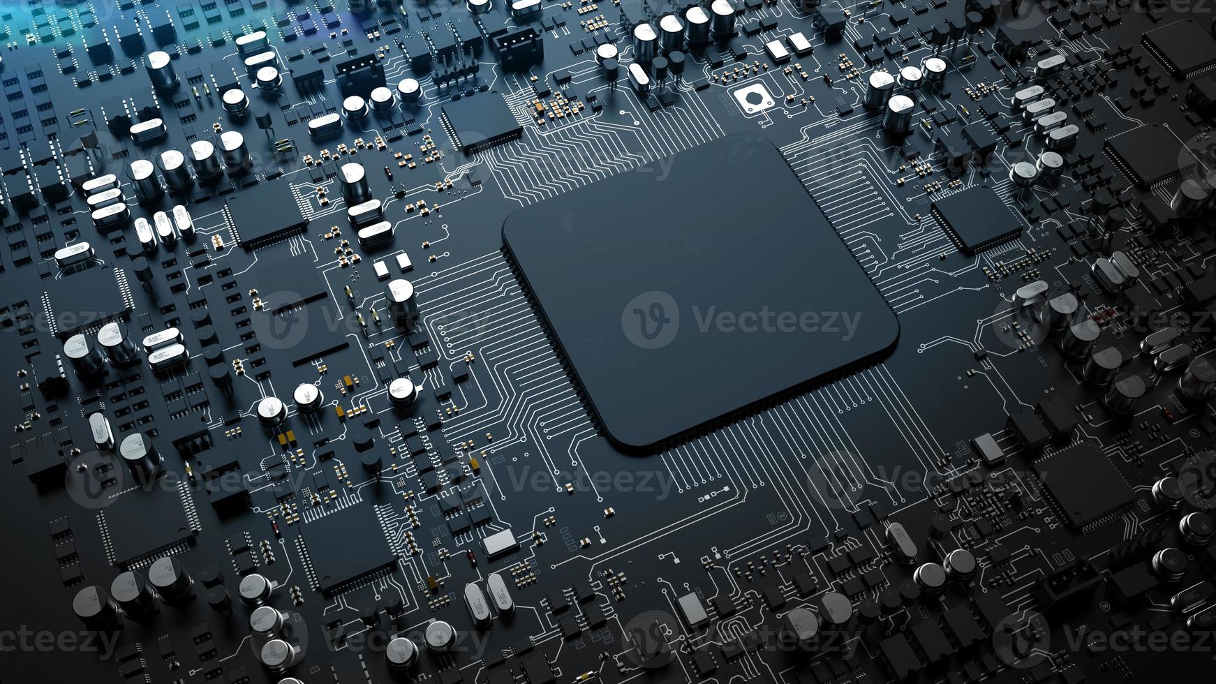 A Fragment Of Computer Hardware Components Powerful Cpu On A Chip
