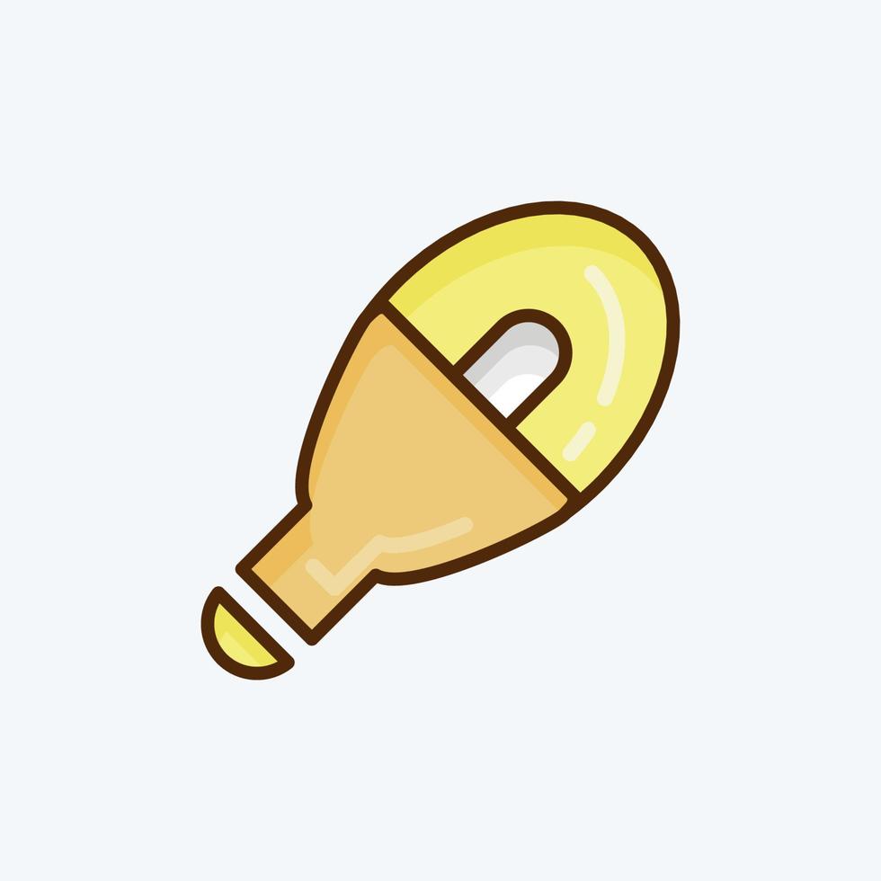 Icon Led Bulb Suitable For House Symbol Flat Style Simple Design Editable Design Template