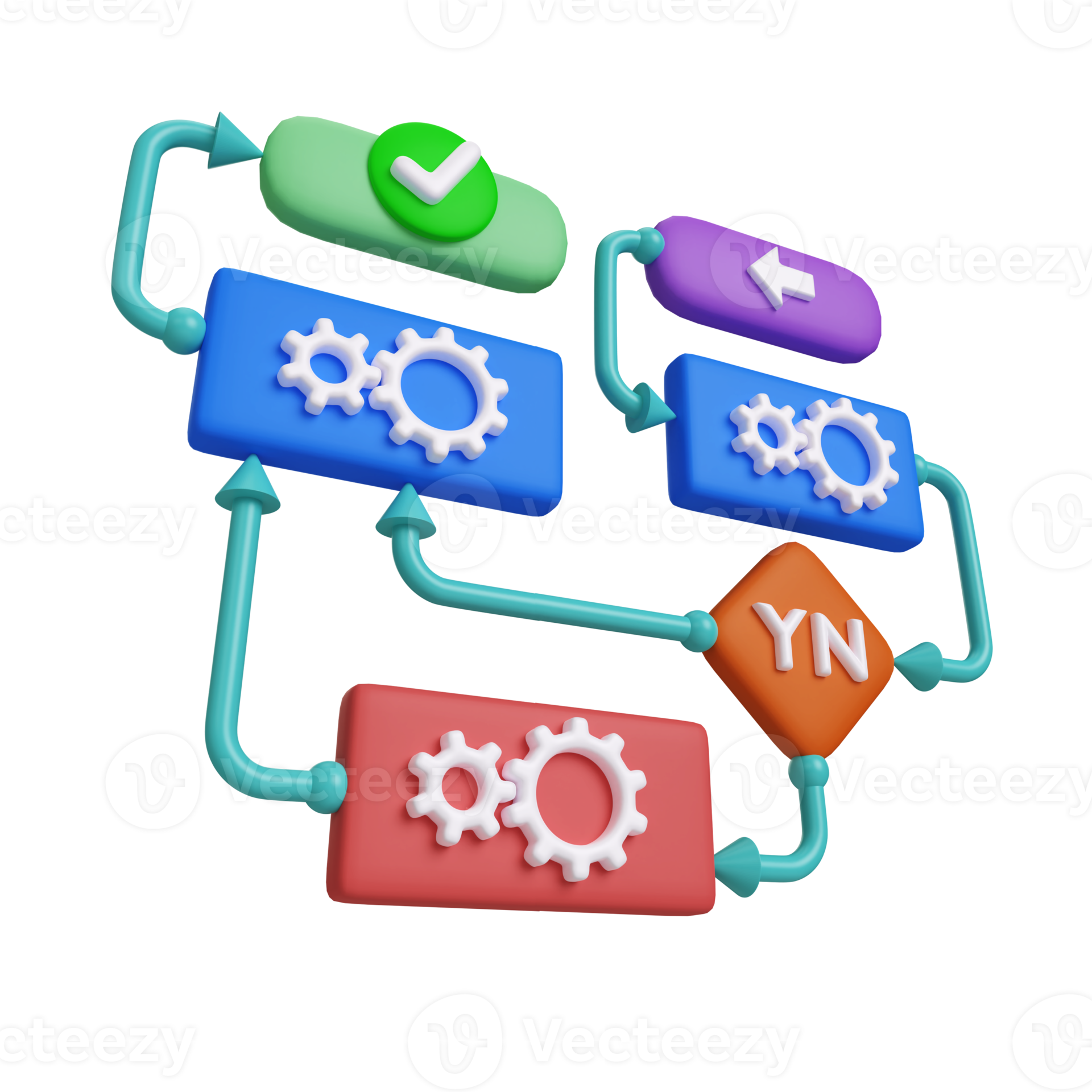 Business Process 3d Icon 9636761 Png