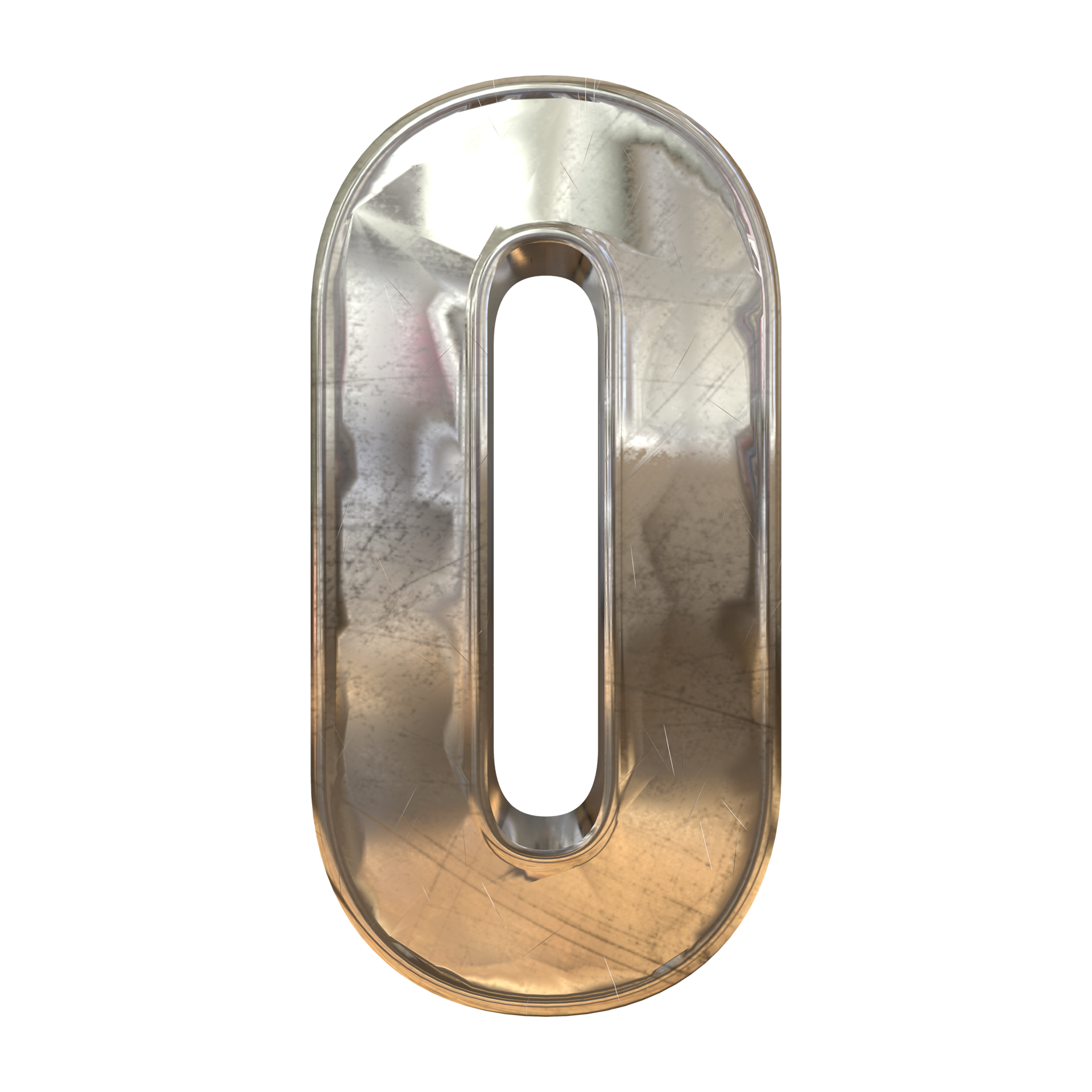 Number 0 3d Render Of Old Scratched Rough Steel Metal Material 9636880 Png