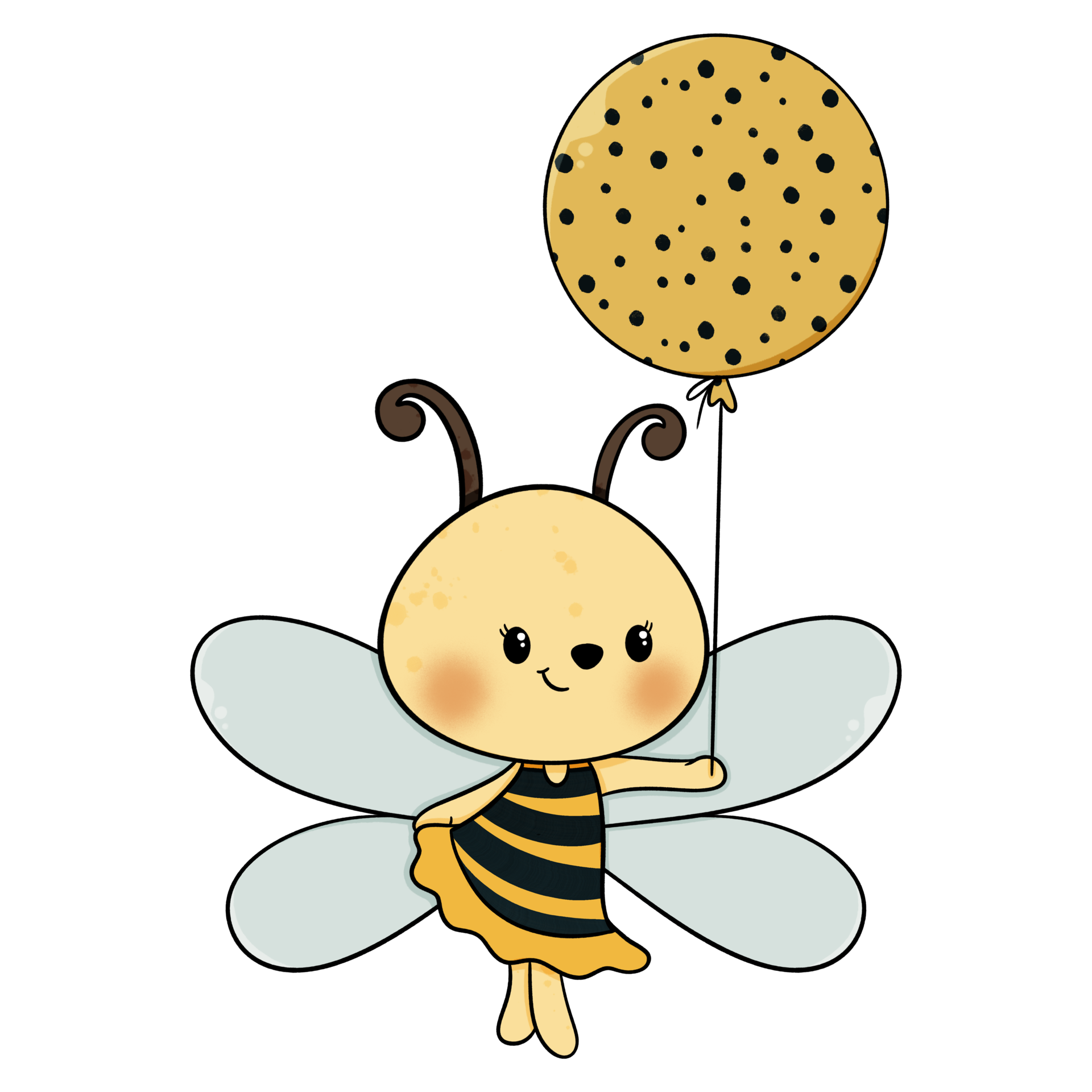 Cute Bee Cartoon Design Character 9636937 Png