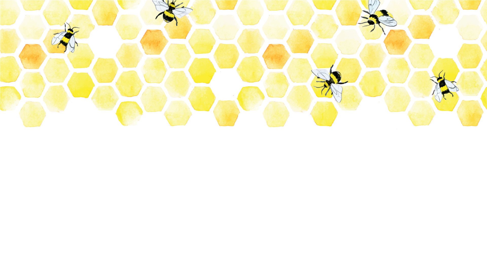 watercolor seamless border, frame with cute bees and honeycomb. print ...