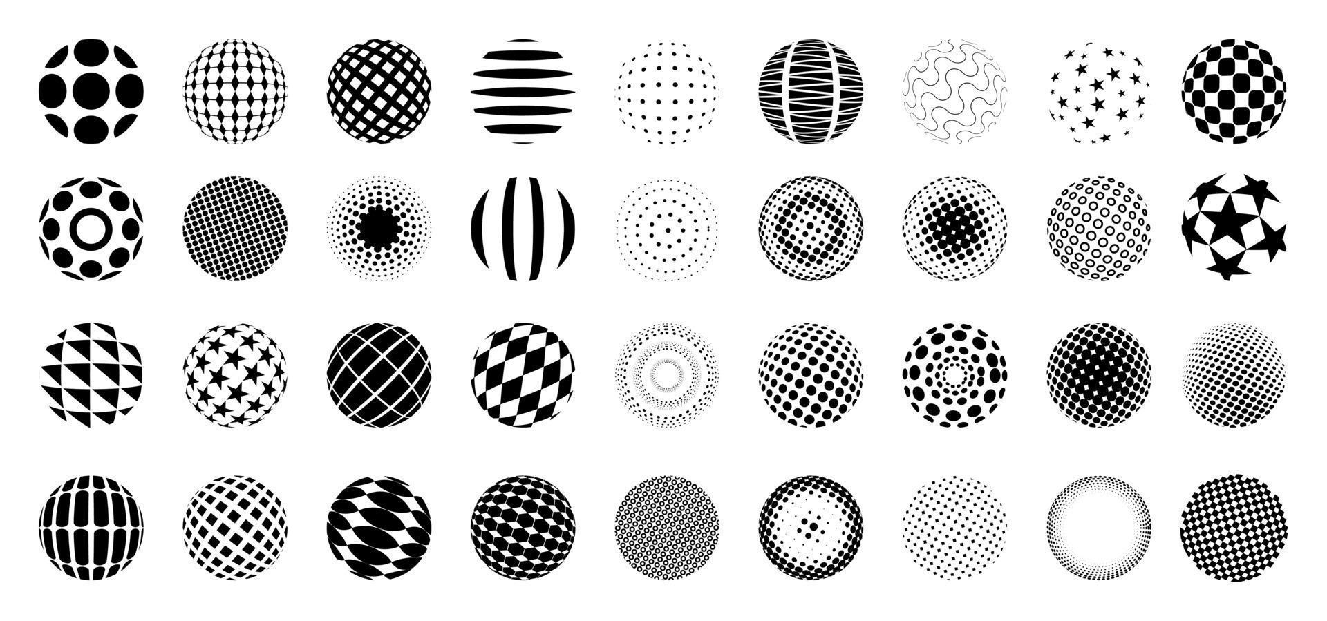Set of Circular Patterns 9640275 Vector Art at Vecteezy