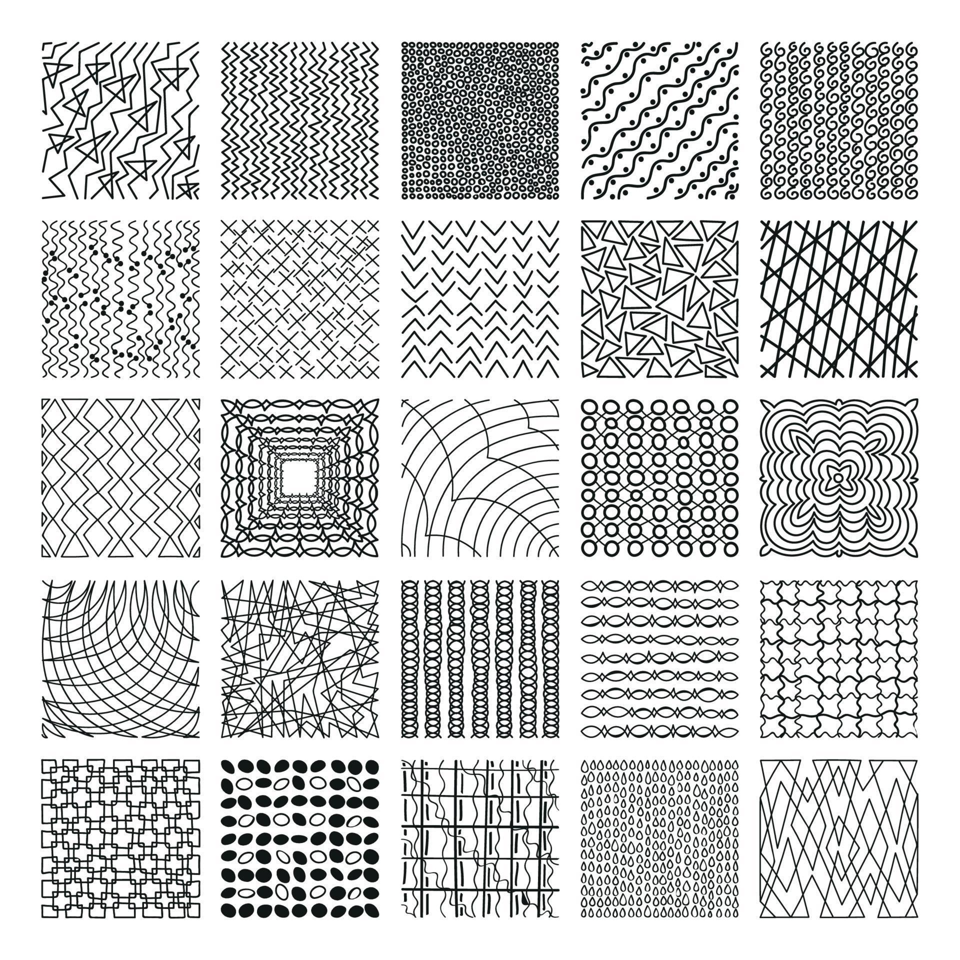 Set of Abstract Monochrome Patterns 9640431 Vector Art at Vecteezy