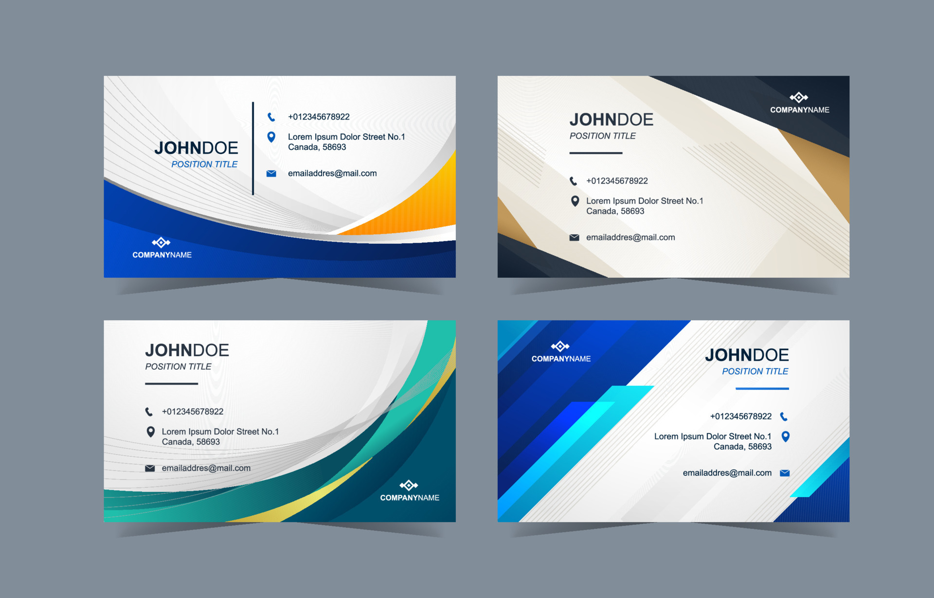 Business Name Card Template 9640596 Vector Art at Vecteezy