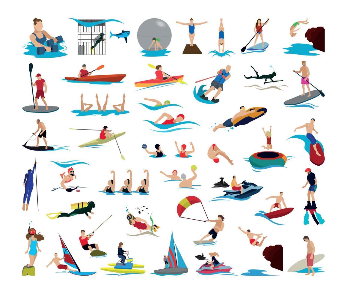 Water Sports Illustrations 9640938 Vector Art at Vecteezy