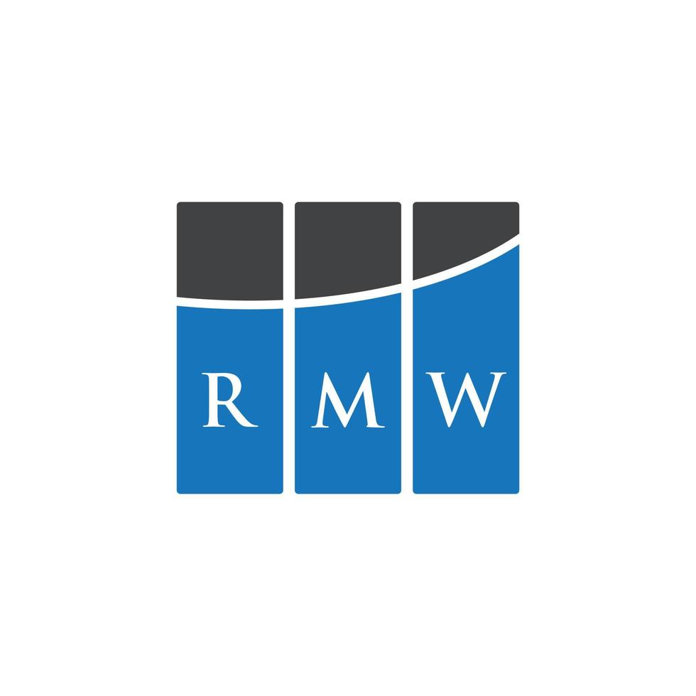 diseño de logotipo de letra rmw sobre fondo blanco. concepto de logotipo de letra de iniciales ...