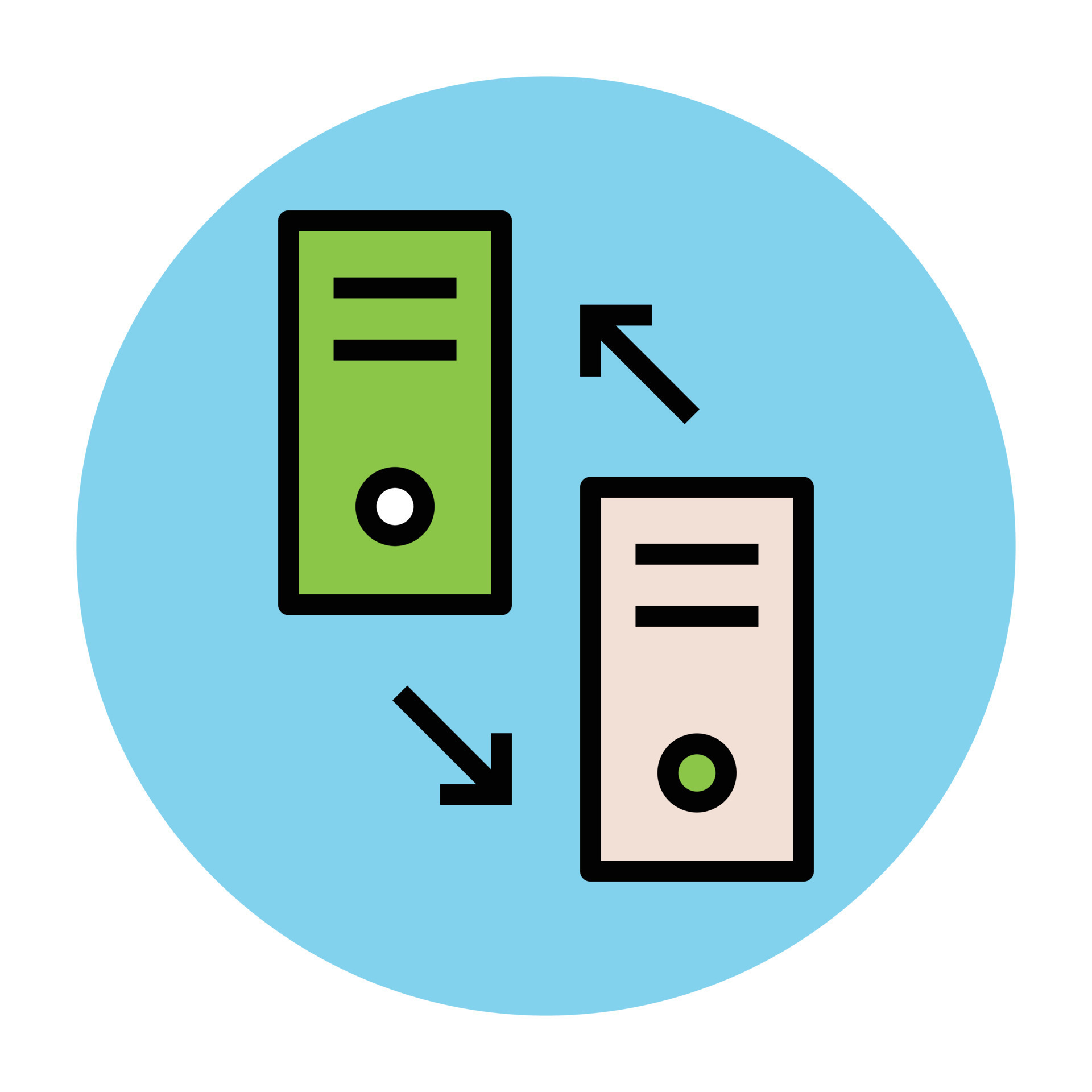 Trendy Server Sharing 9642731 Vector Art at Vecteezy