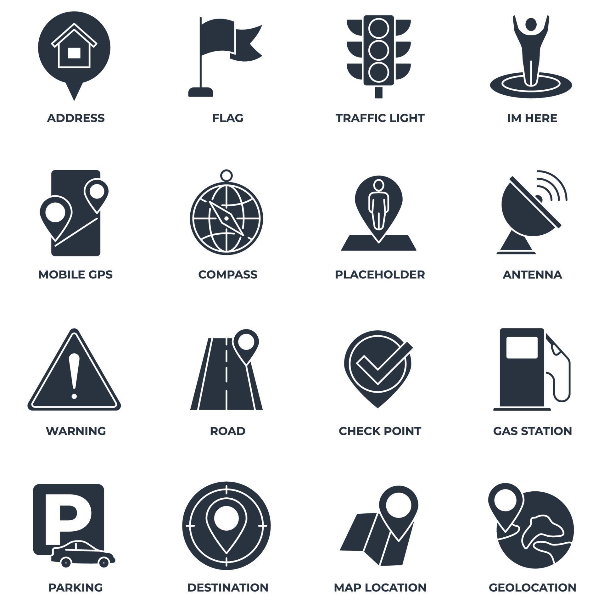 Set Of Navigation Location Icon Logo Vector Illustration Location Pack