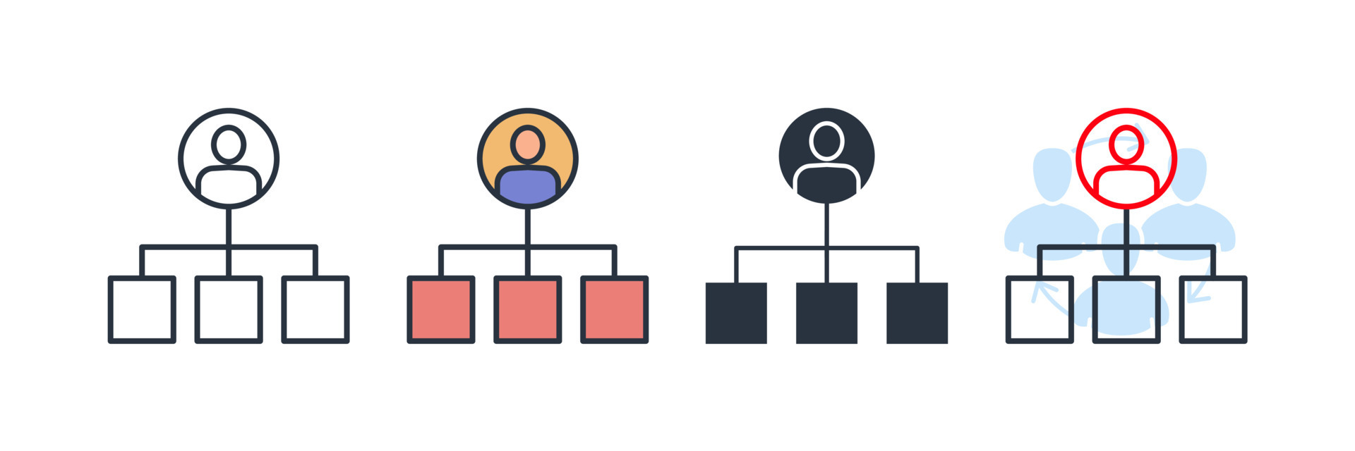 Structure Icon Logo Vector Illustration Hierarchy Symbol Template For Graphic And Web Design