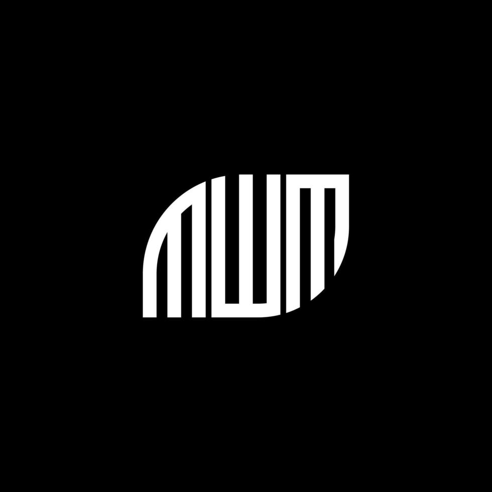 diseño de logotipo de letra mwm sobre fondo negro. concepto de logotipo de letra de iniciales ...