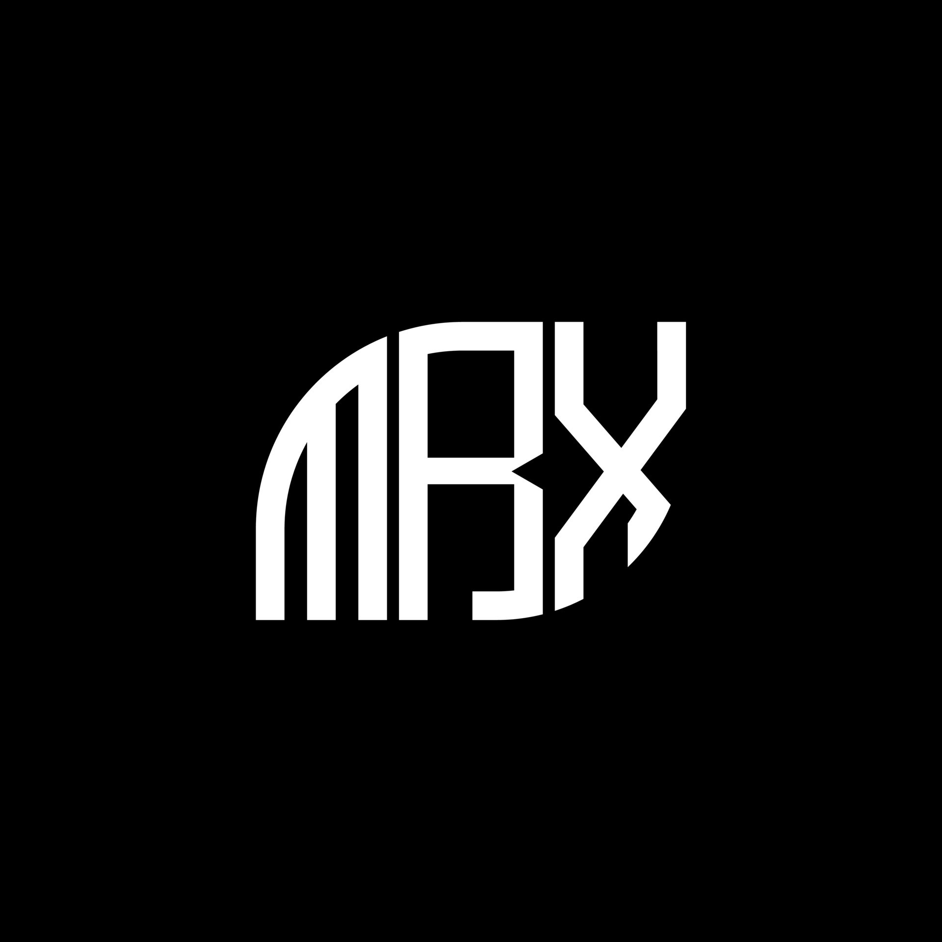 MRX letter logo design on black background. MRX creative initials letter logo concept. MRX ...