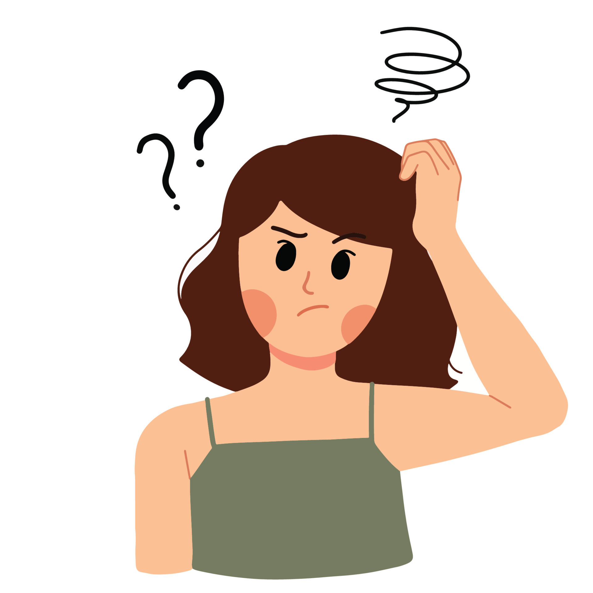 mujer confundida con ilustración de signo de interrogación 9646425 ... mujer confundida con ilustración de signo de interrogación 9646425 ...