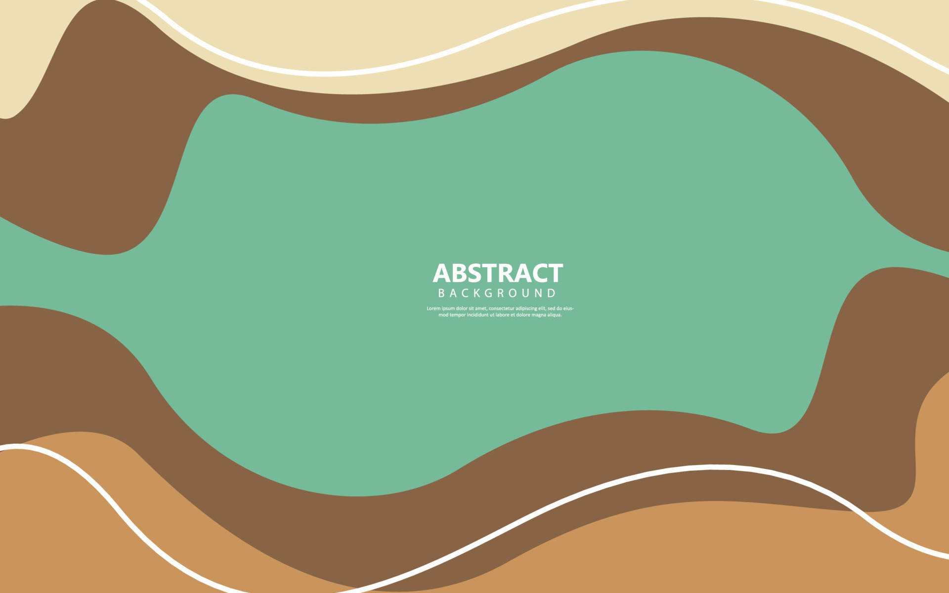 Minimal Green Wave Shape And Cream Papercut Background 9647861 Vector Art At Vecteezy