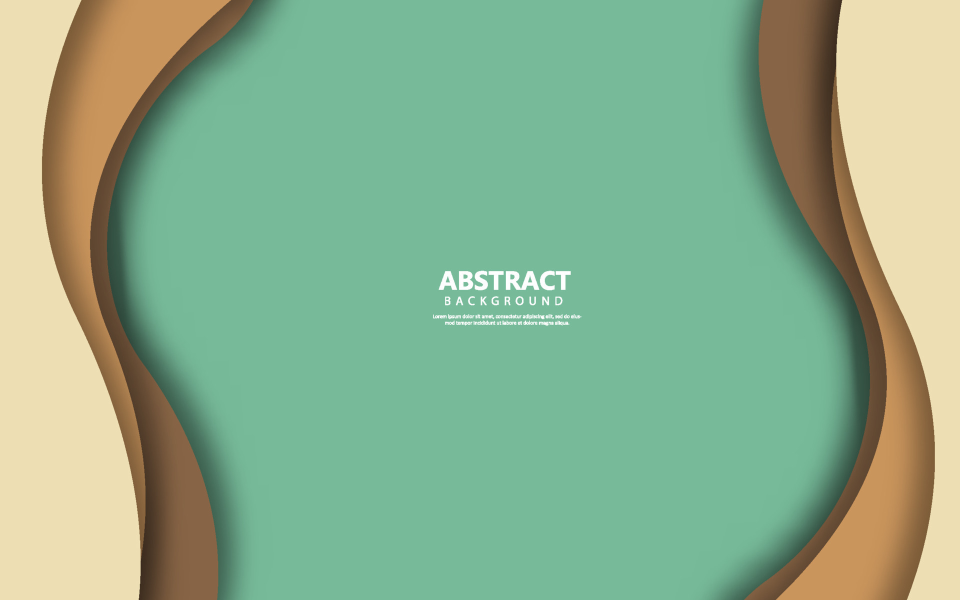 Minimal Green Wave Shape And Cream Papercut Background 9647866 Vector Art At Vecteezy