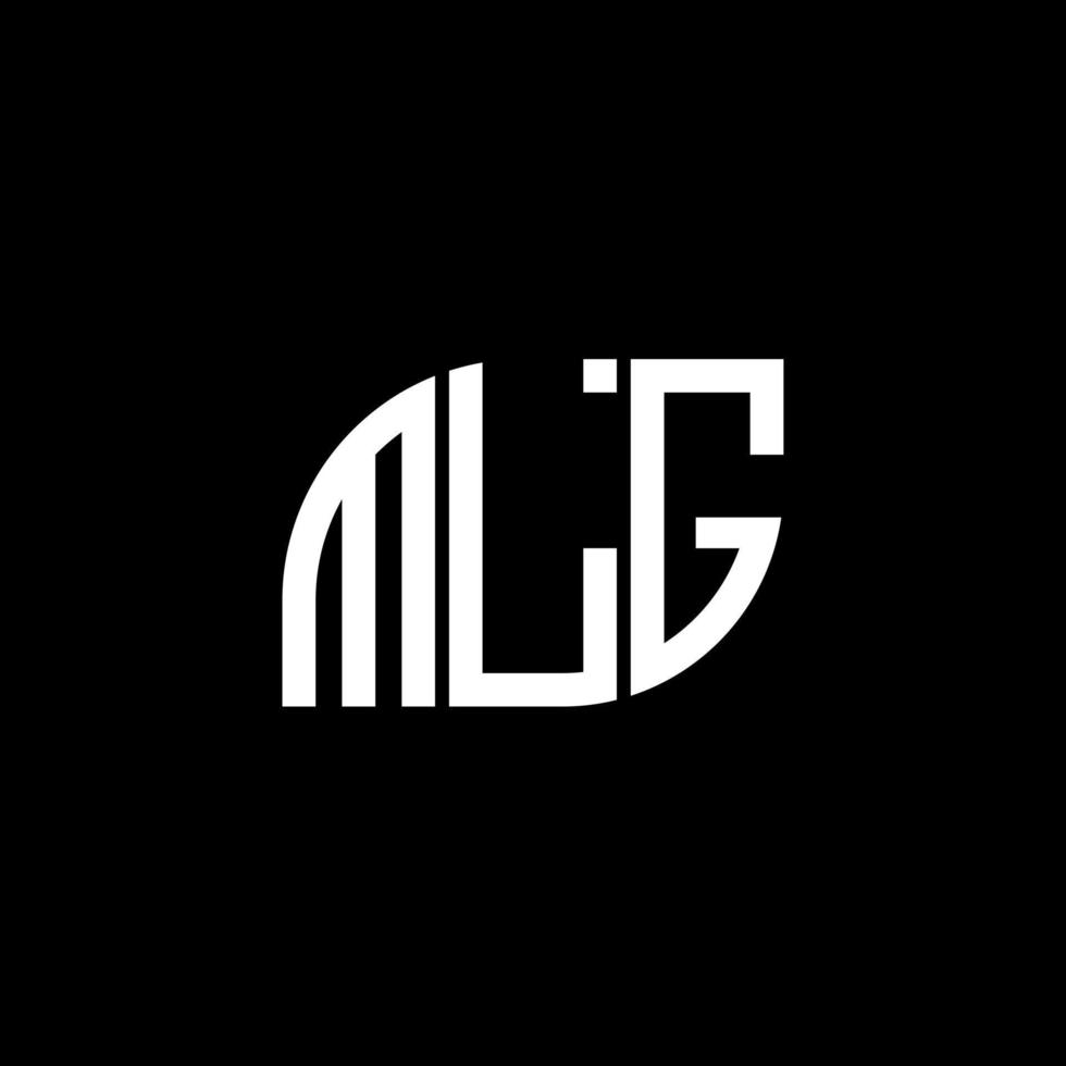 diseño de logotipo de letra mlg sobre fondo negro. concepto de logotipo de letra de iniciales ...