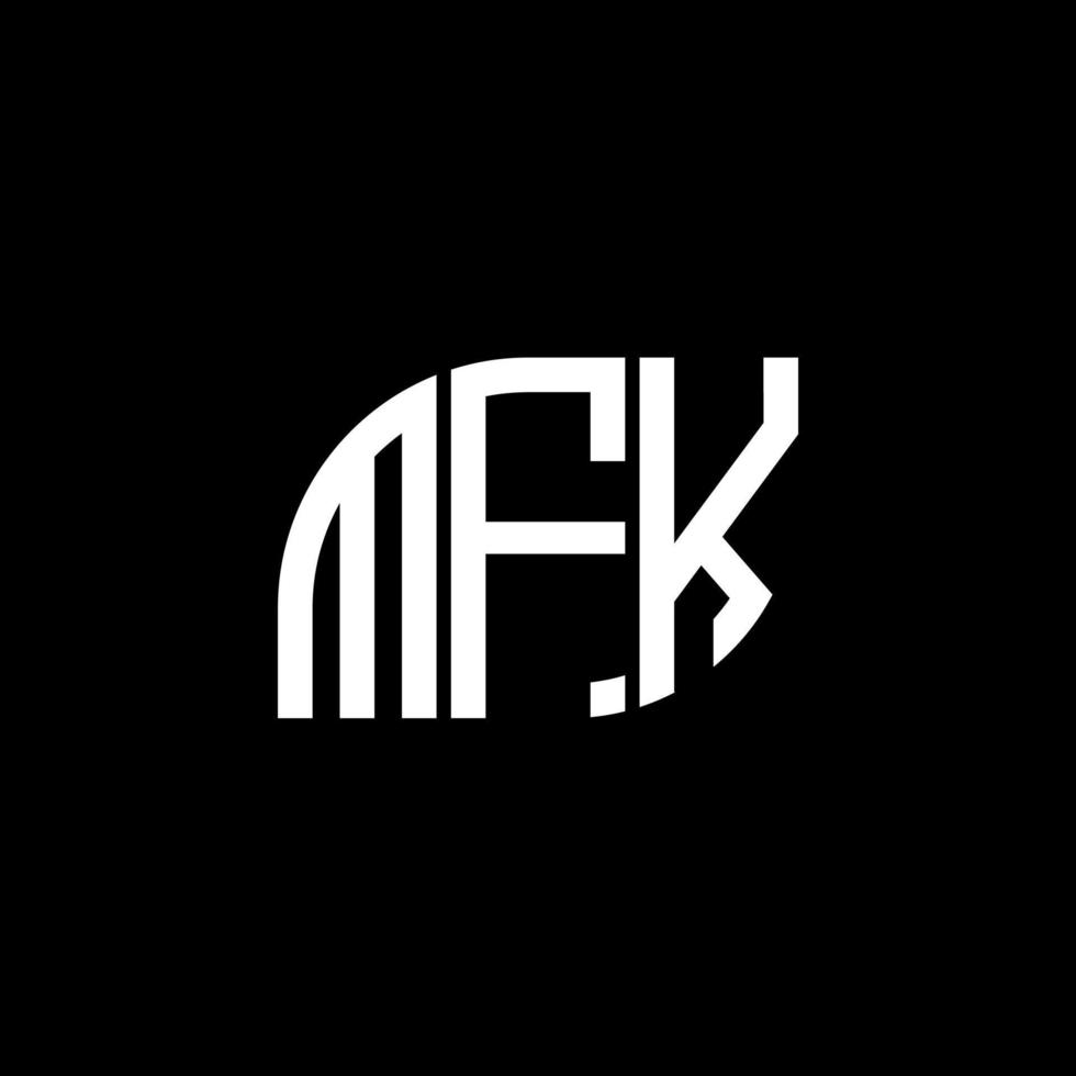 diseño de logotipo de letra mfk sobre fondo negro. concepto de logotipo de letra de iniciales ...