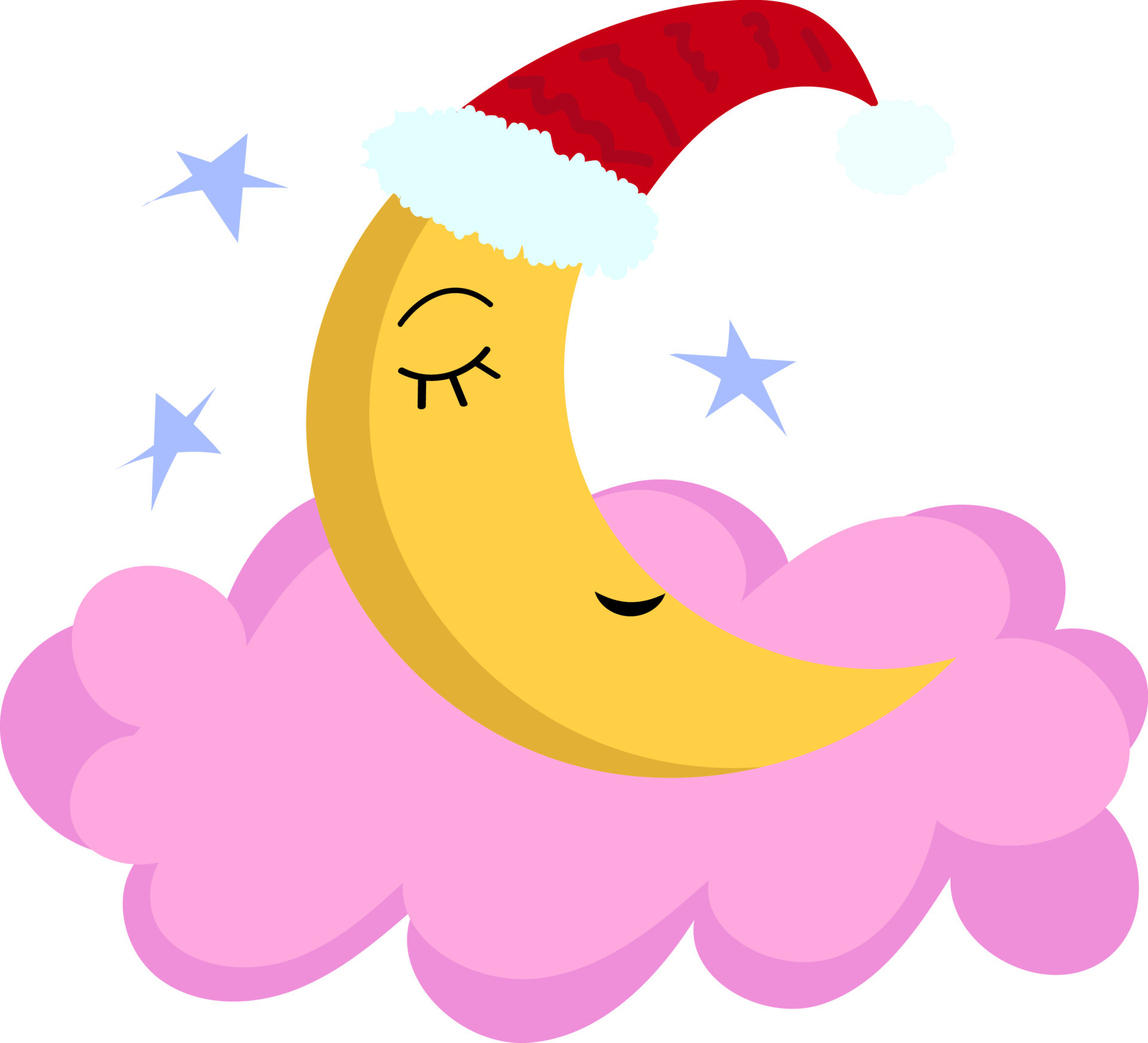 Good Night Sleeping Moon 9648960 Vector Art At Vecteezy