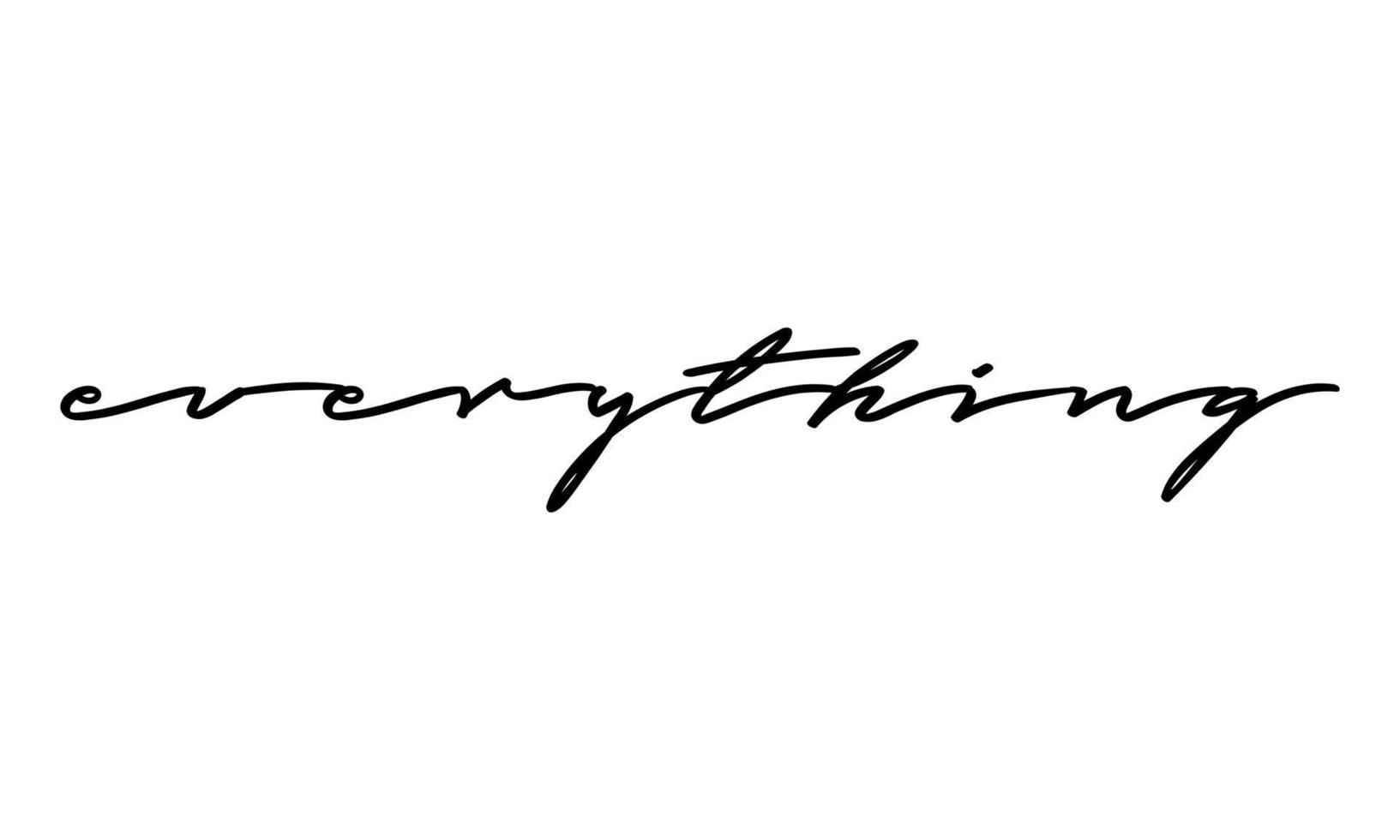 Everything typography word vector illustration isolated on white ... Everything typography word vector illustration isolated on white ...