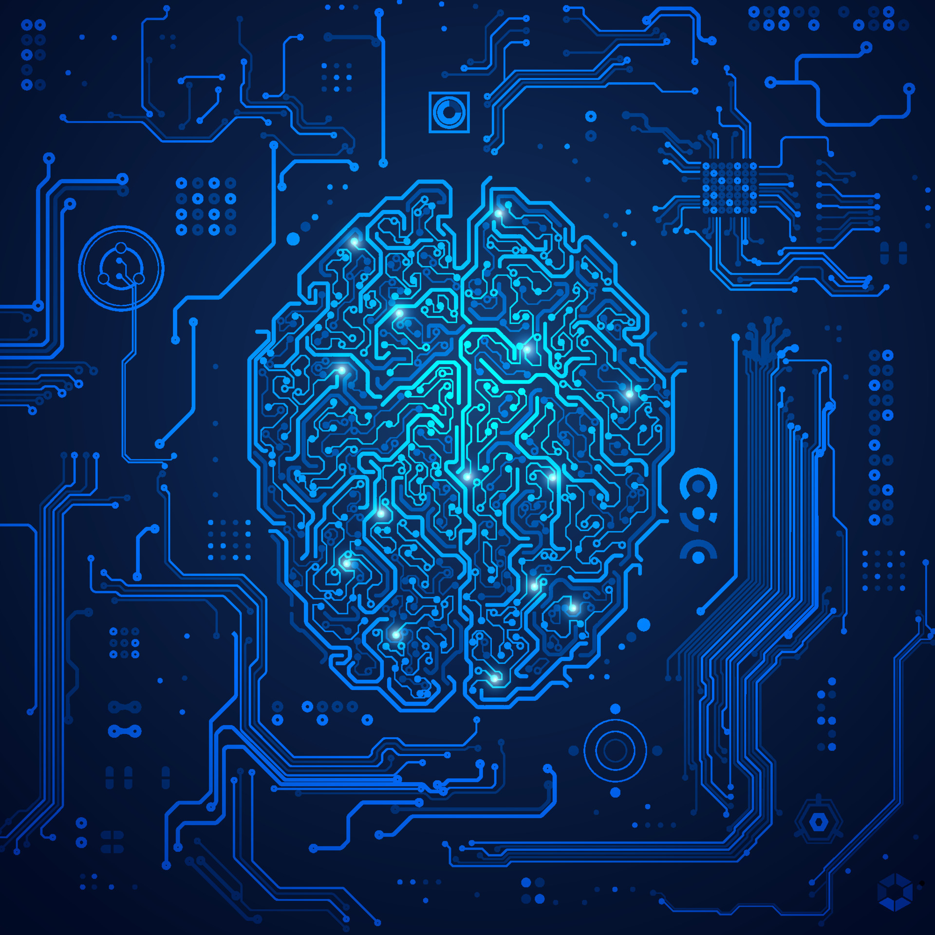 futuristic brain function 9649597 Vector Art at Vecteezy