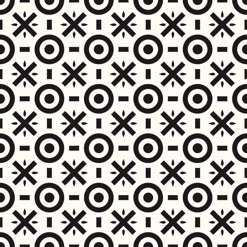 Vector Geometric Seamless Monochrome Pattern 9649930 Vector Art At Vecteezy