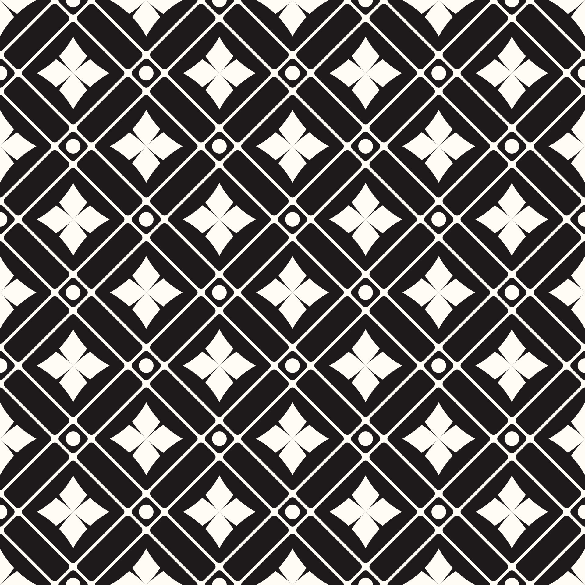 Vector Geometric Abstract Seamless Monochrome Pattern Texture