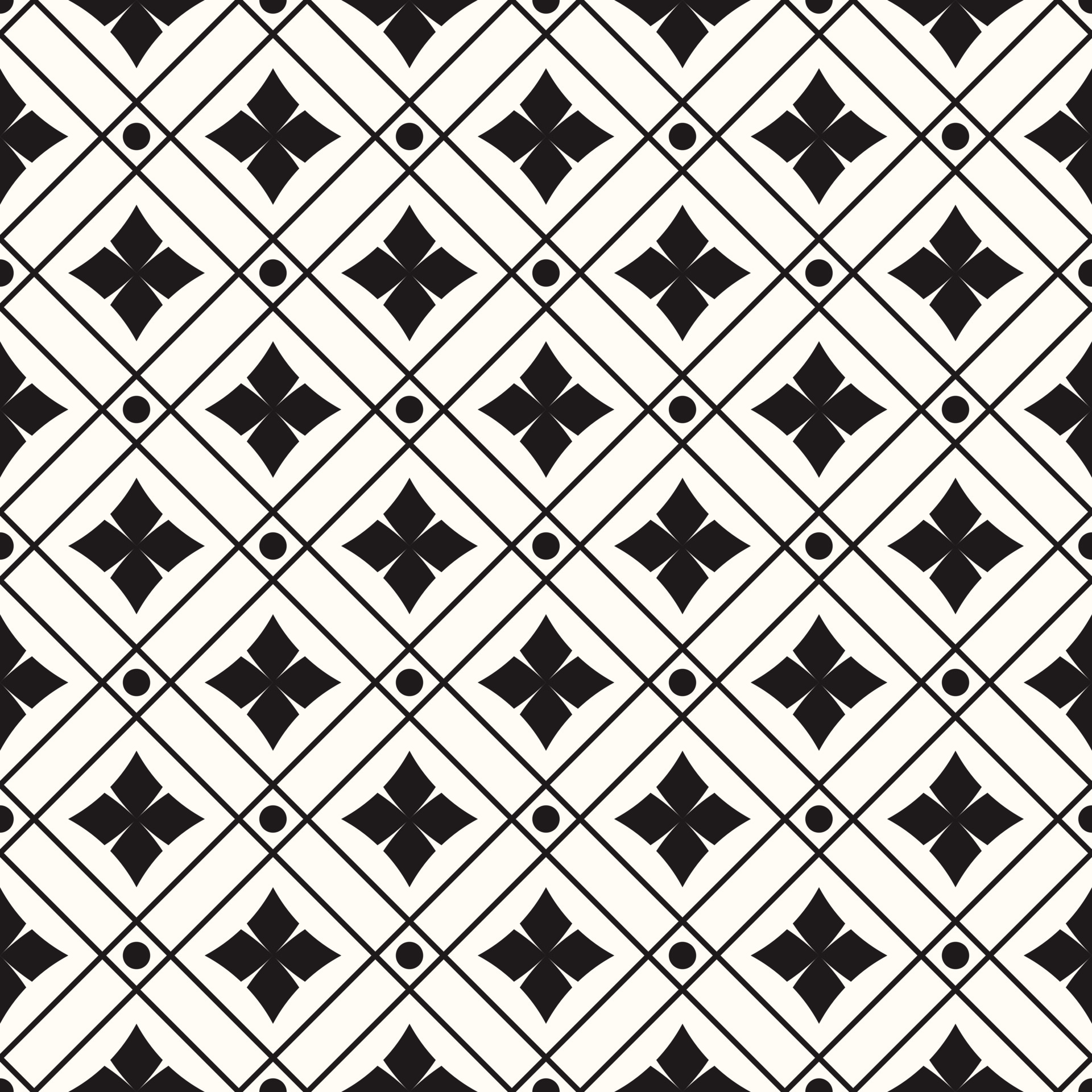Vector Geometric Abstract Seamless Monochrome Pattern Texture Background 9649967 Vector Art At