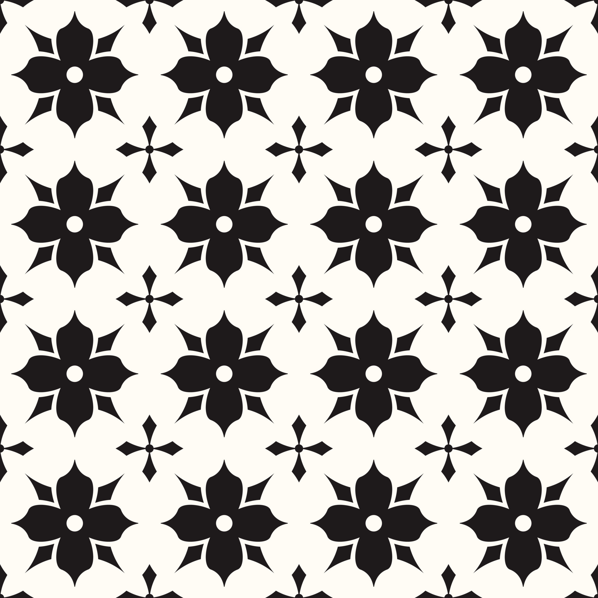 Vector Geometric Abstract Seamless Monochrome Pattern Texture