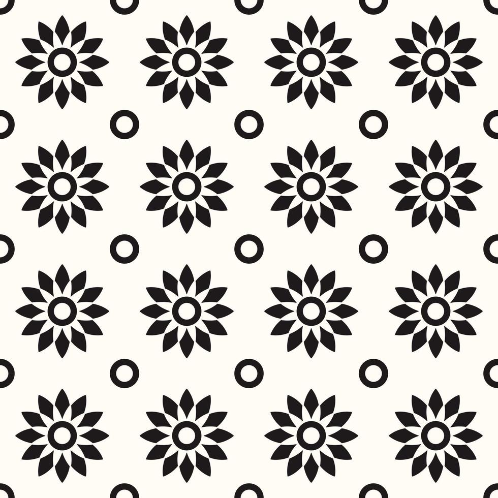 Vector Geometric Seamless Monochrome Pattern 9650024 Vector Art At Vecteezy