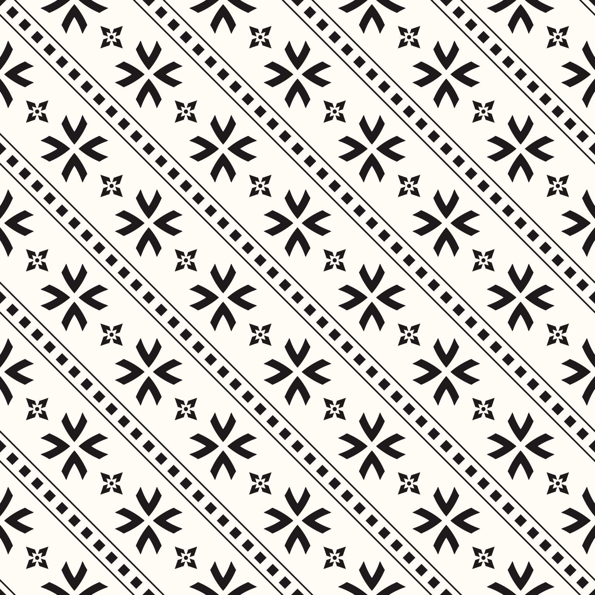 Vector Geometric Abstract Seamless Monochrome Pattern Texture Background 9650072 Vector Art At