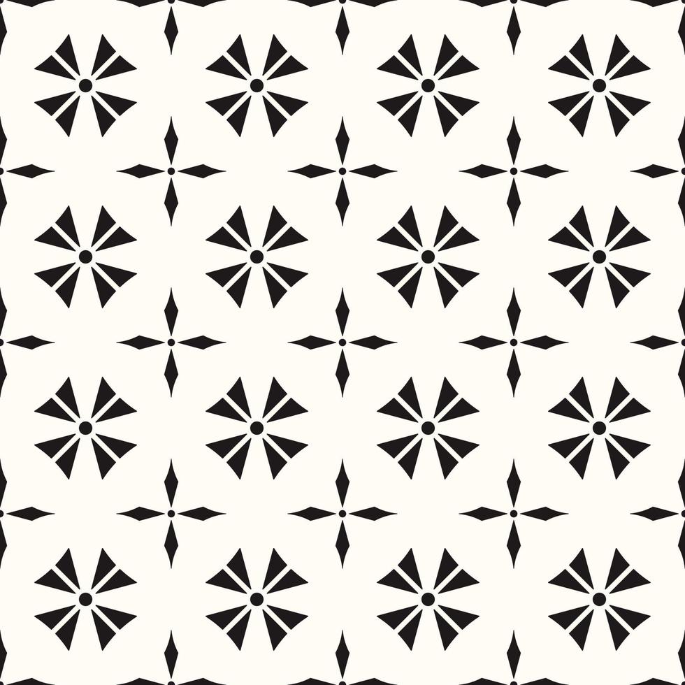 Vector Geometric Seamless Monochrome Pattern 9650126 Vector Art At Vecteezy
