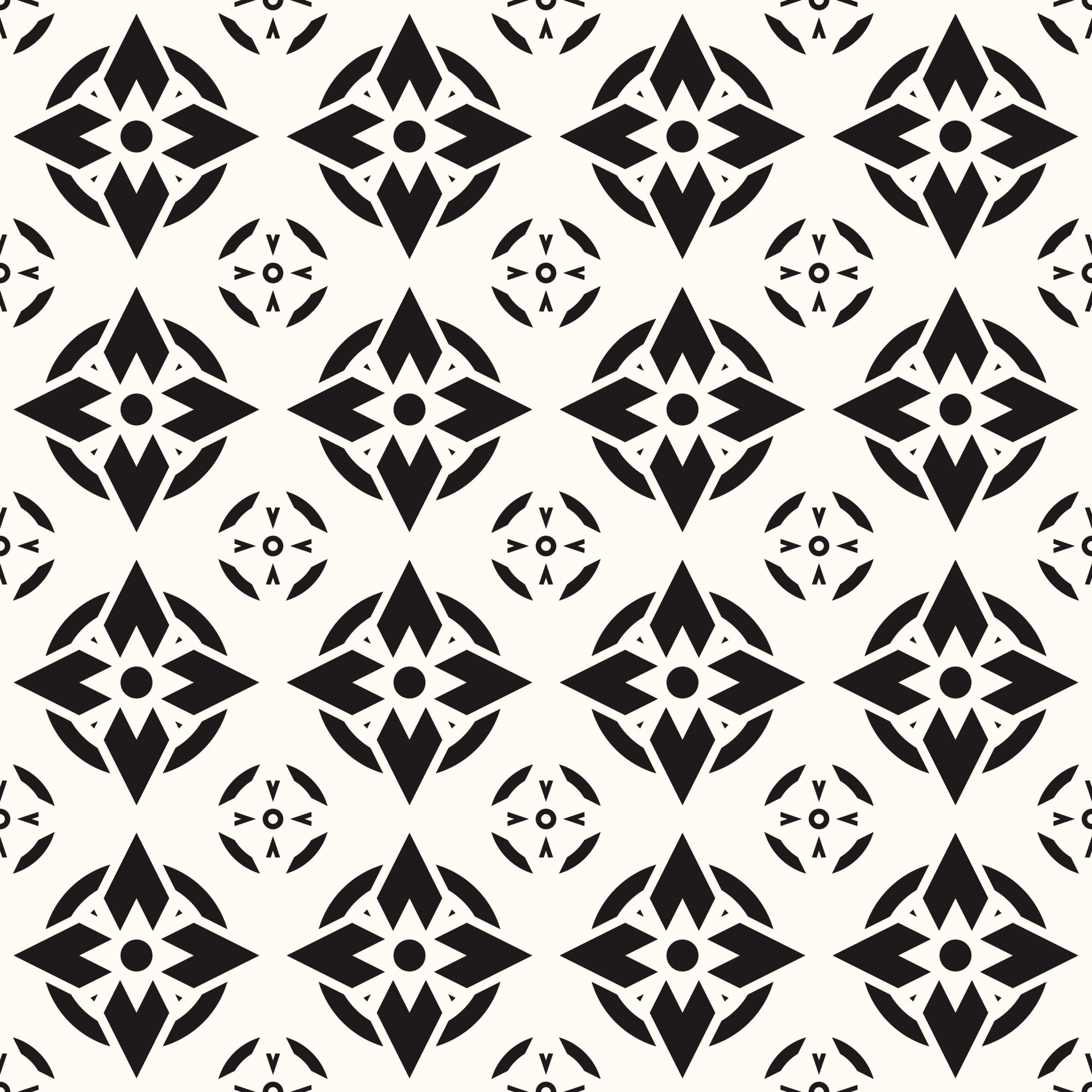 Vector Geometric Abstract Seamless Monochrome Pattern Texture Background 9650154 Vector Art At