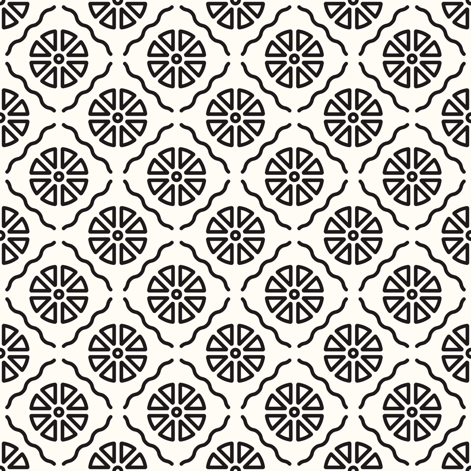 Vector Geometric Abstract Seamless Monochrome Pattern Texture Background 9650155 Vector Art At