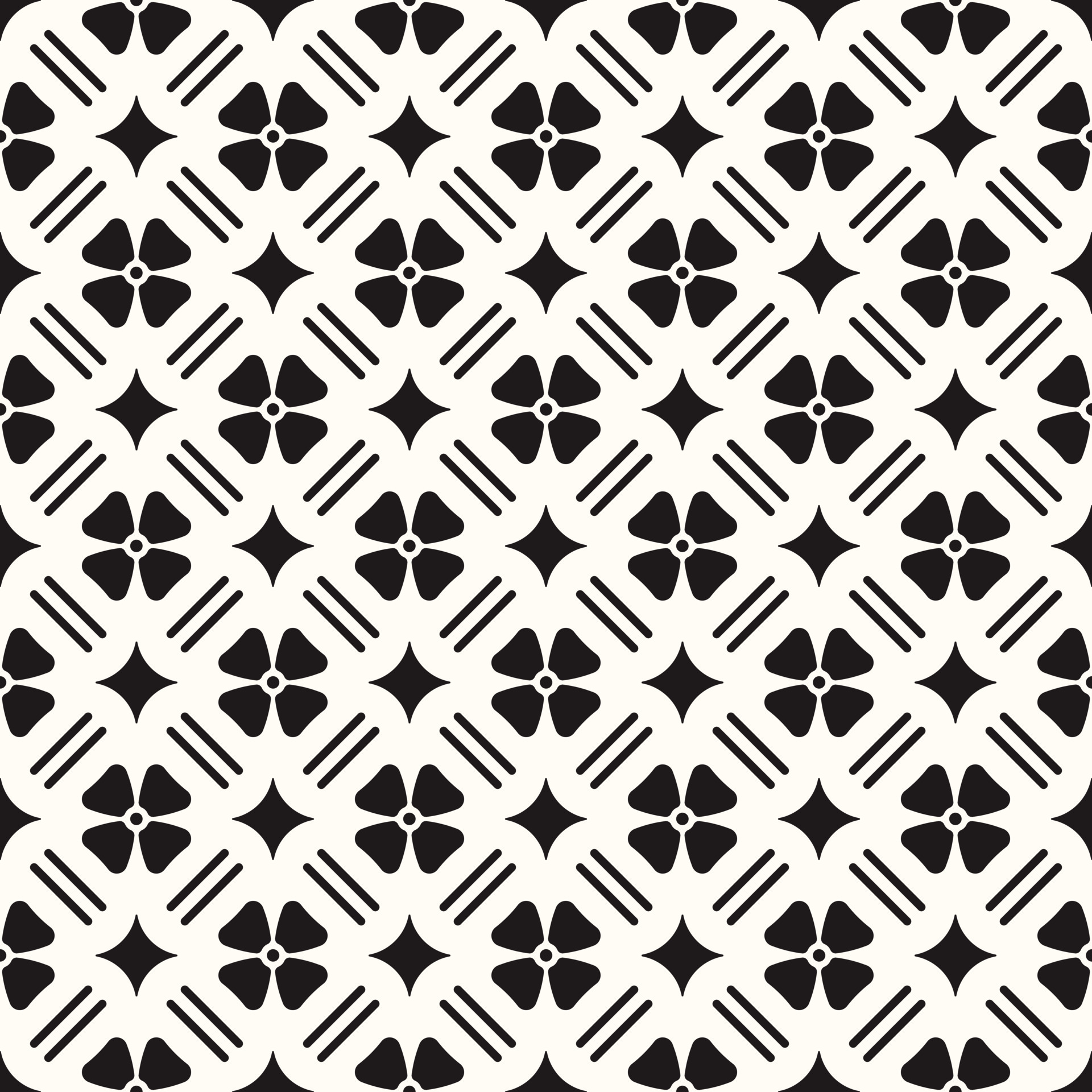 Vector Geometric Abstract Seamless Monochrome Pattern Texture