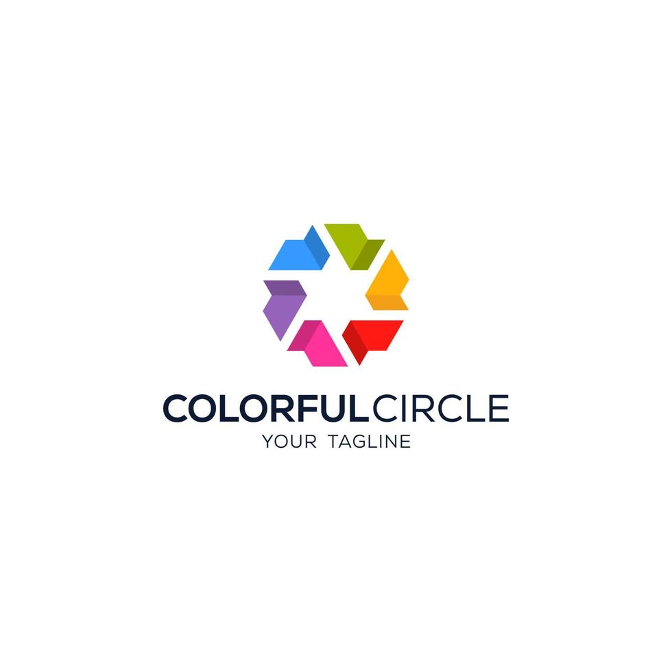 Colorfull Circle with Star, Camera Lens Logo, Photography Studio Logo ...