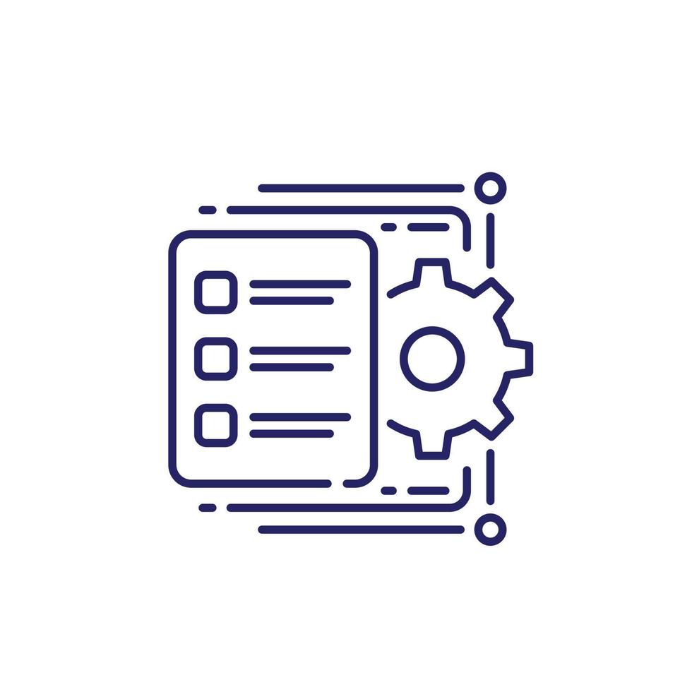 workflow or project line icon 9651736 Vector Art at Vecteezy