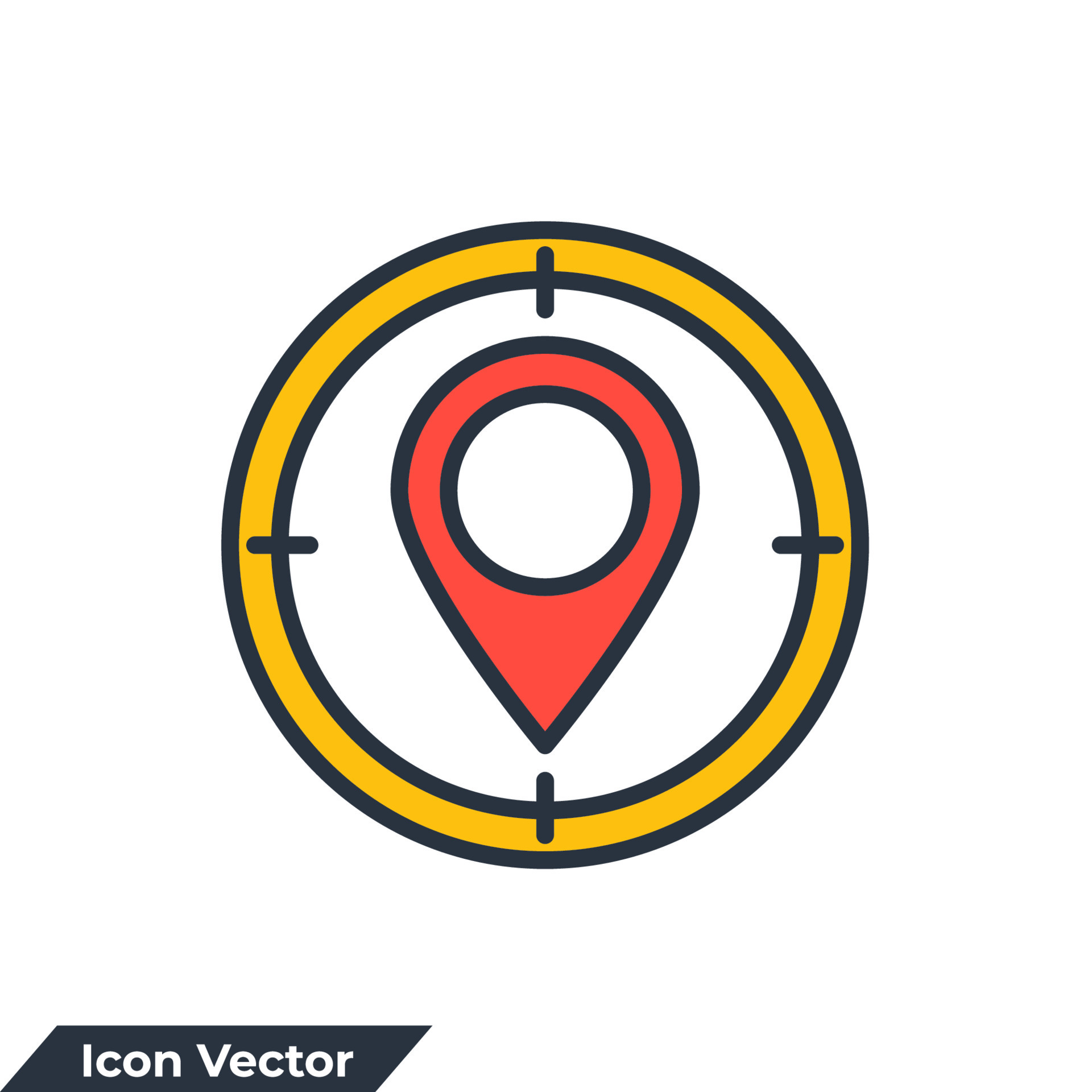 Destination Icon Logo Vector Illustration Position Symbol Template For Graphic And Web Design