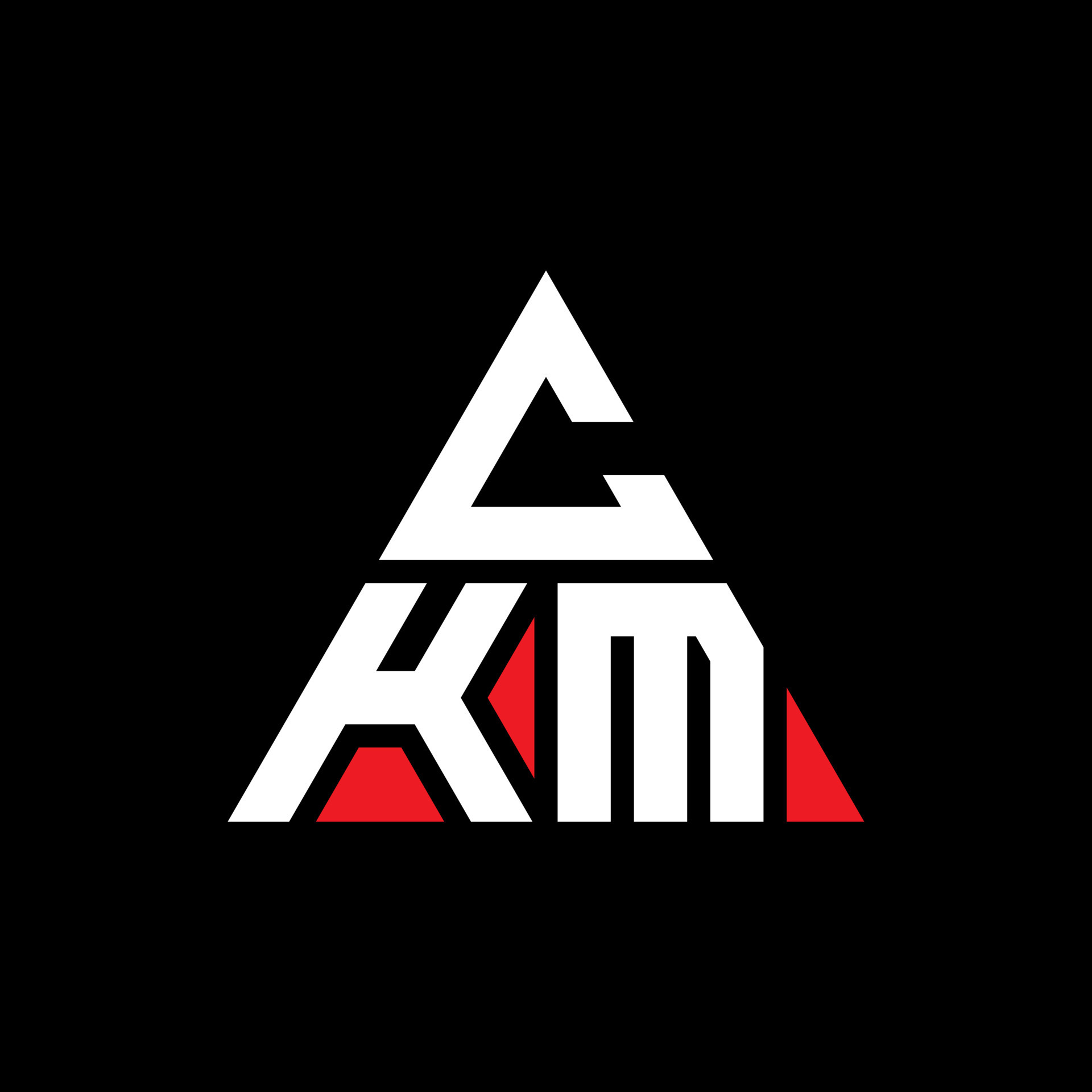 Ckm Triangle Letter Logo Design With Triangle Shape Ckm Triangle Logo Design Monogram Ckm
