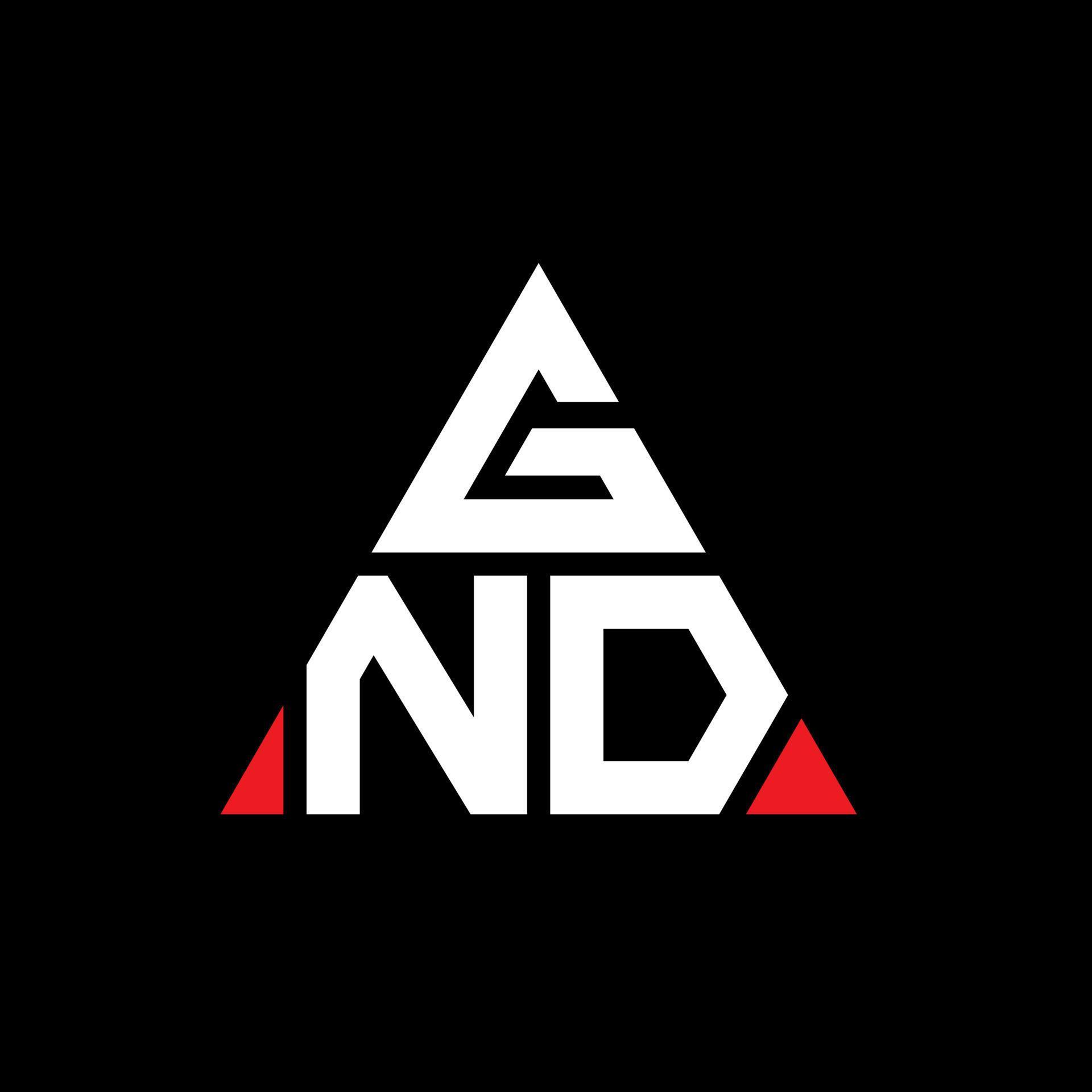 Diseño De Logotipo De Letra De Triángulo Gnd Con Forma De Triángulo Monograma De Diseño De